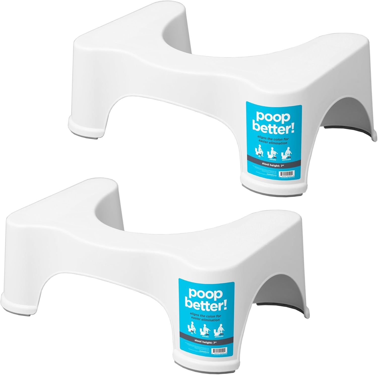 Amazon.com: Squatty Potty The Original Bathroom Toilet Stool 7" White ...