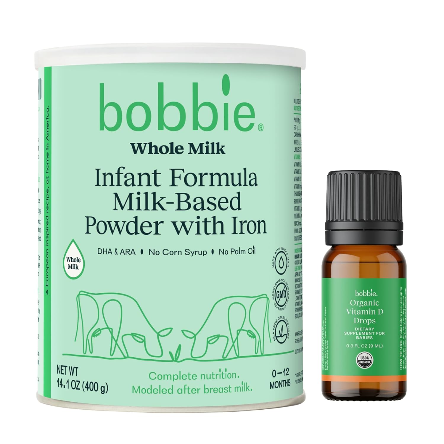 Amazon.com: Bobbie Whole Milk, Grass Fed Infant Formula and Vitamin D ...
