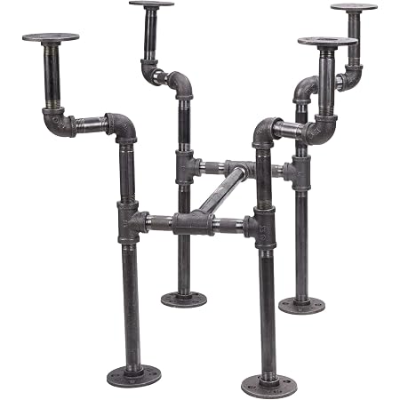 Amazon.com: PIPE DECOR Industrial Pipe Desk Leg Set, Modern Home Office ...