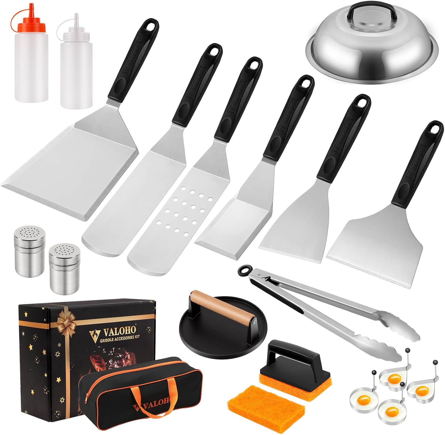 Amazon.com : VALOHO Griddle Accessories Kit,20 Pcs Flat Top Grill ...