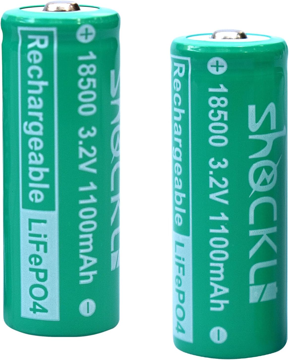 Amazon.com: funkawa 18500 3.2V Solar Batteries, shockli 18500 3.2 Volt ...