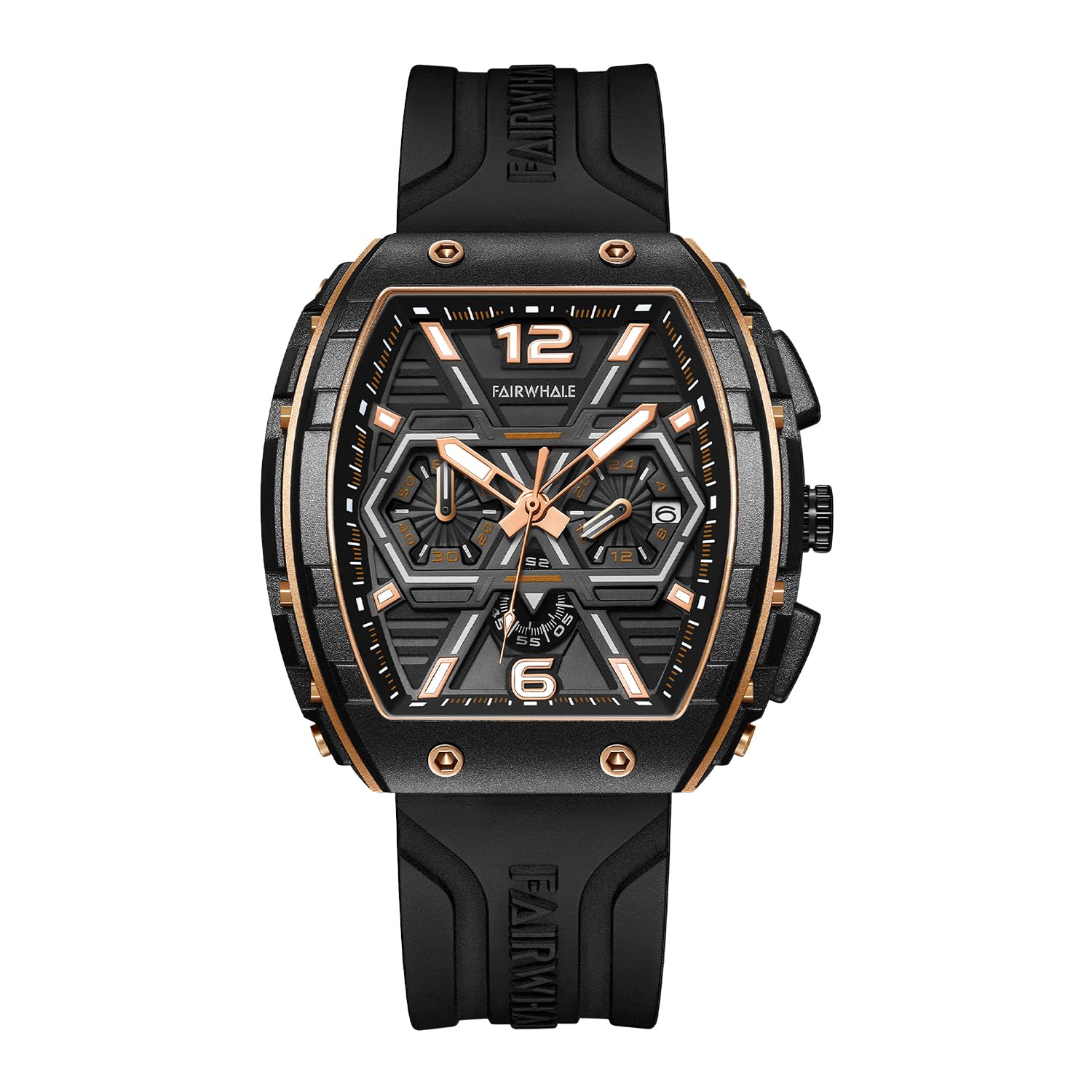Buy WeCool Fairwhale Watches for Men Luxury Skeleton Tonneau ...