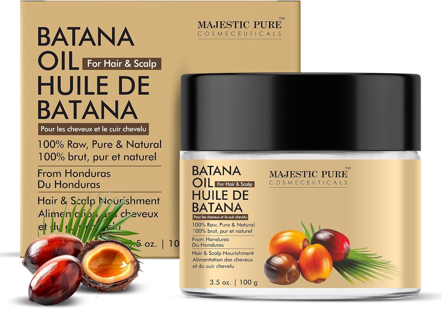 MAJESTIC PURE Batana Butter for Hair | Moisturizes Scalp & Hair ...