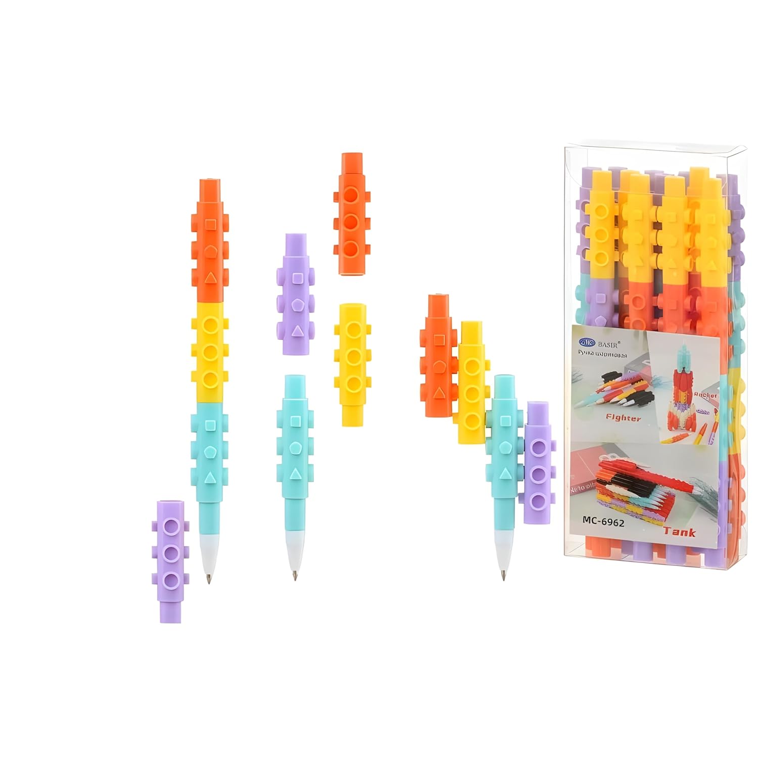 Radiance™ 12 Pcs Stylish Creative Transforming Plastic Building Block ...