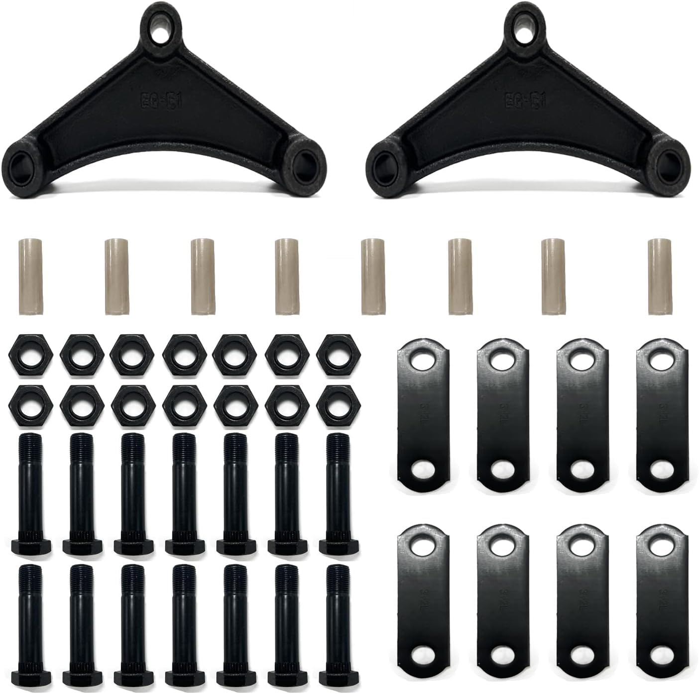 Trailer Shackle Kit, 2 Pack Tandem Trailer Axle Shackle Kit for Double ...