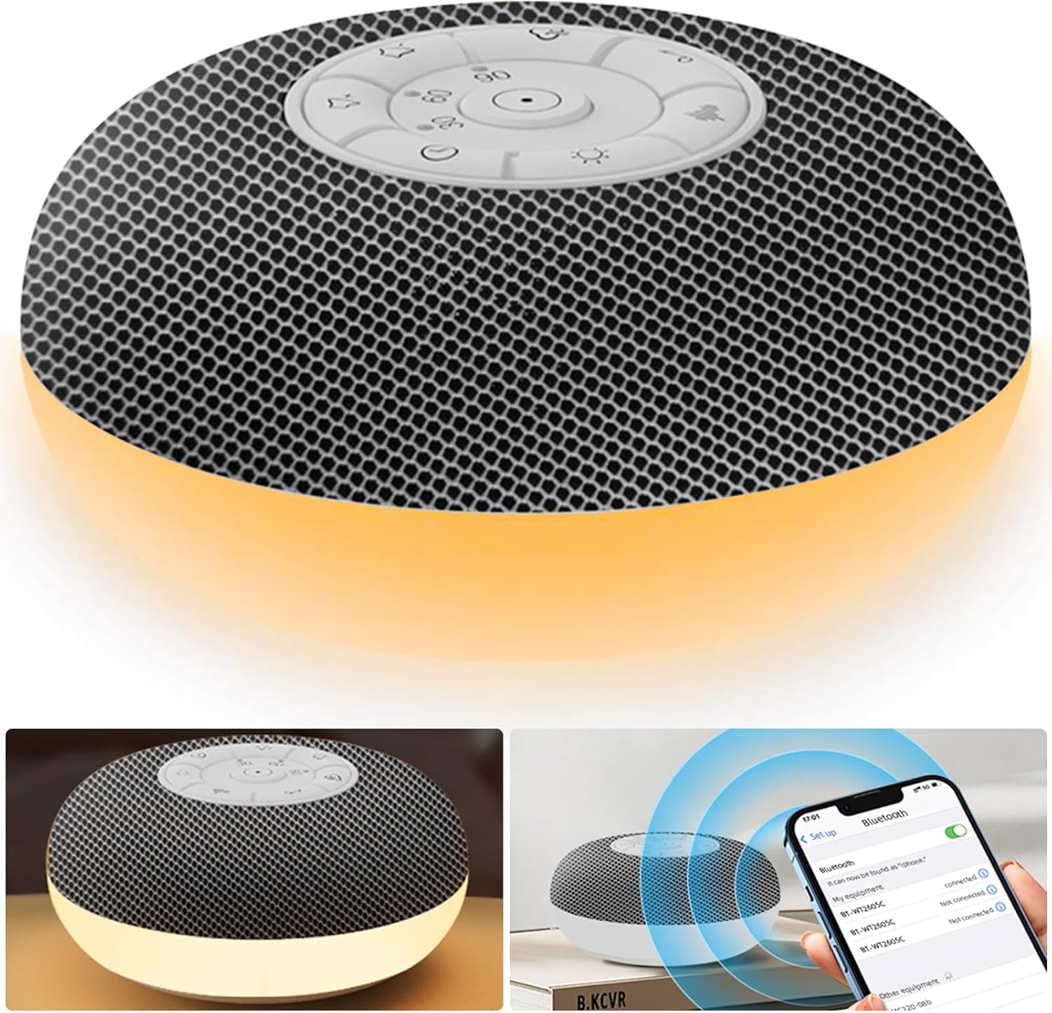 Amazon.com: White Noise Machine，Portable Sleep Sound Machine，3 in 1 ...