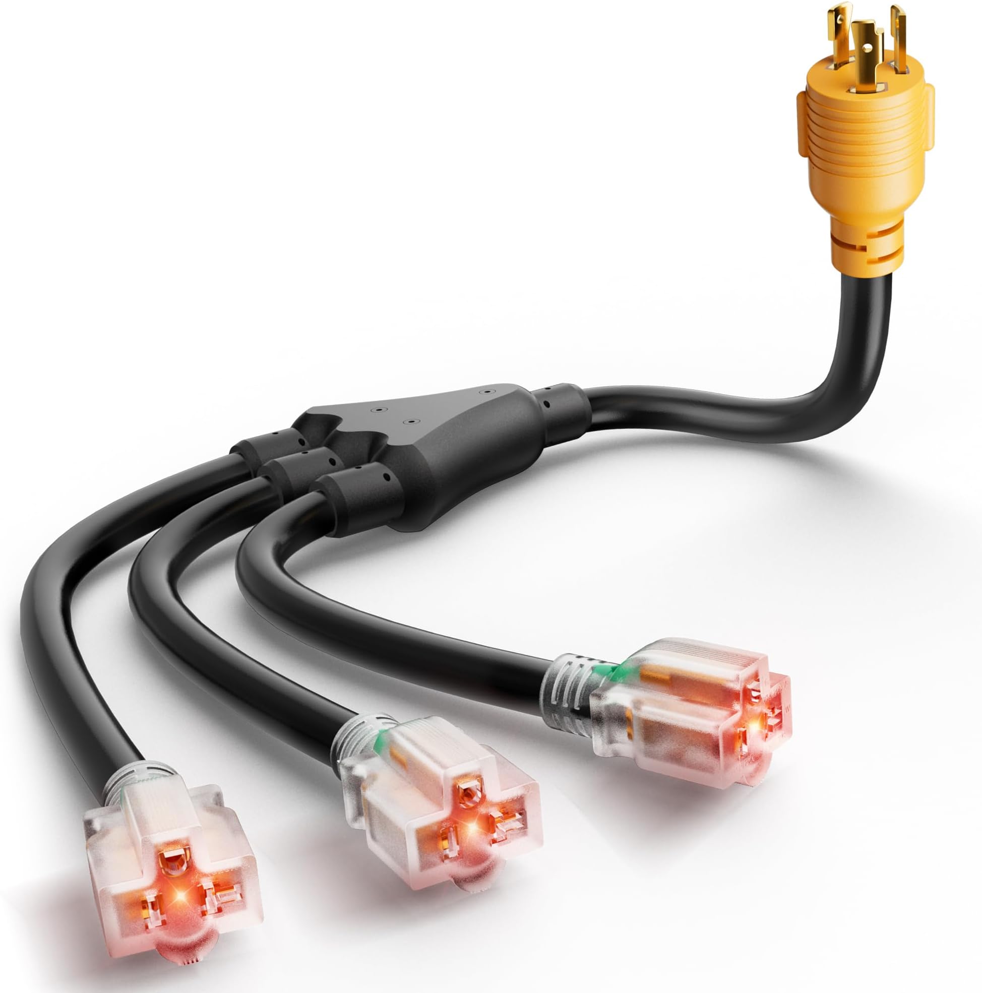 Amazon.com: Coleman Cable 01915 3-Feet Generator Power Cord Adapter; 10 ...