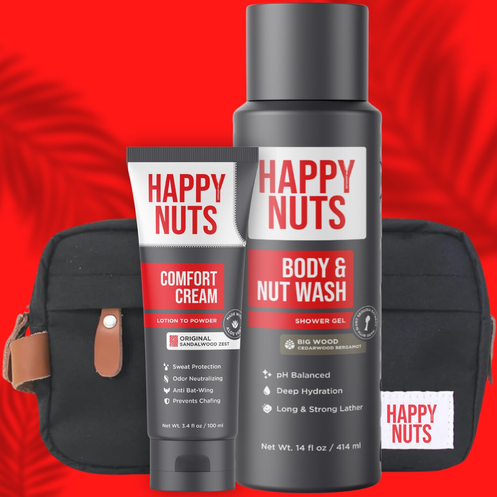 Amazon.com : Happy Nuts Starter Sack Bundle Comfort Cream Deodorant ...