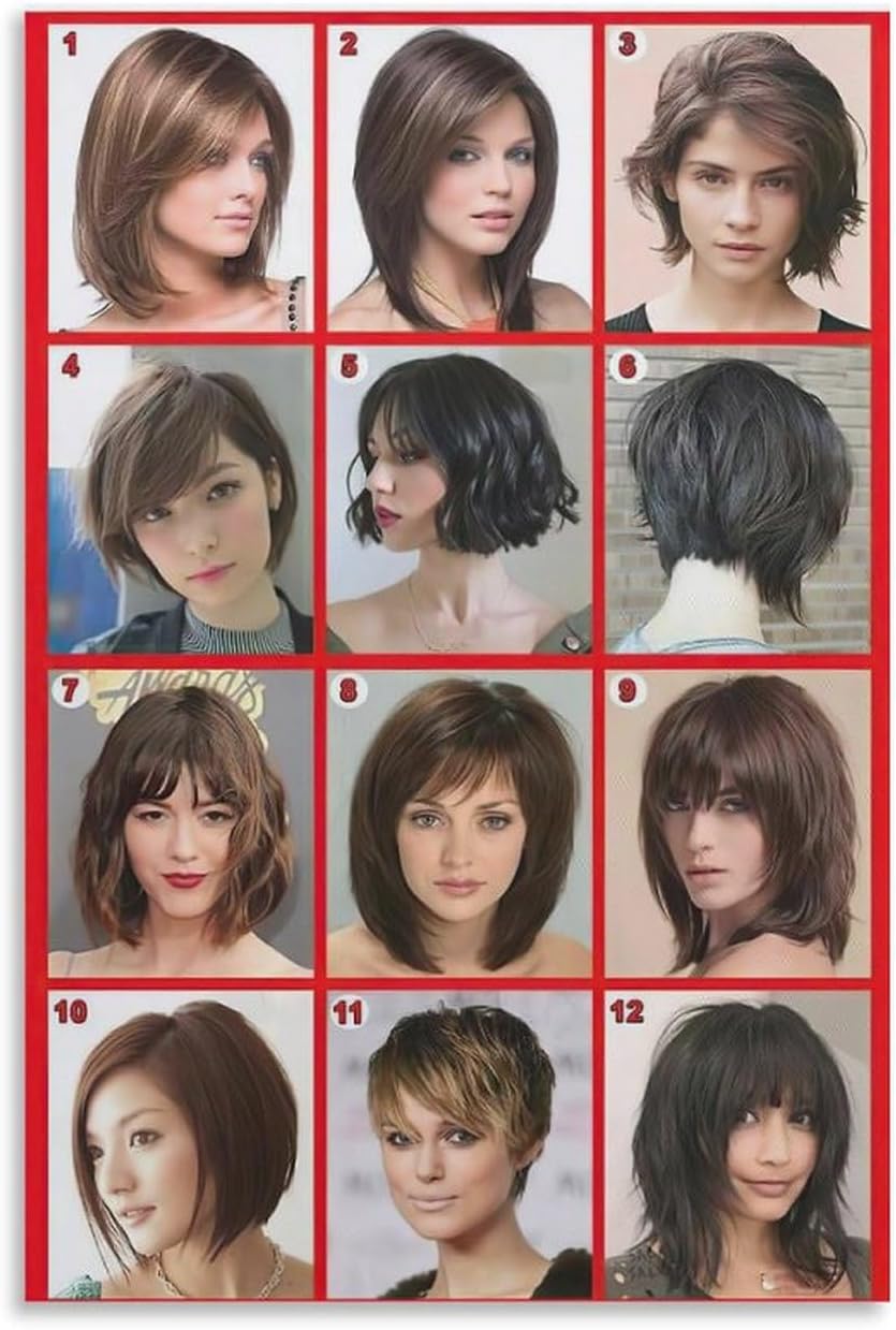 Amazon.com: NaskOn Women Haircut Poster Barbershop Poster Hair Salon ...