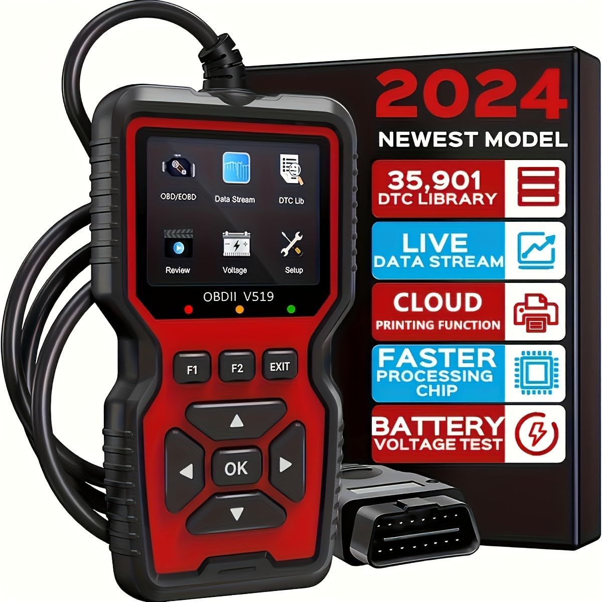 Amazon.com: OBD2 Scanner Diagnostic Tool, Check Engine Code Reader OBD2 ...