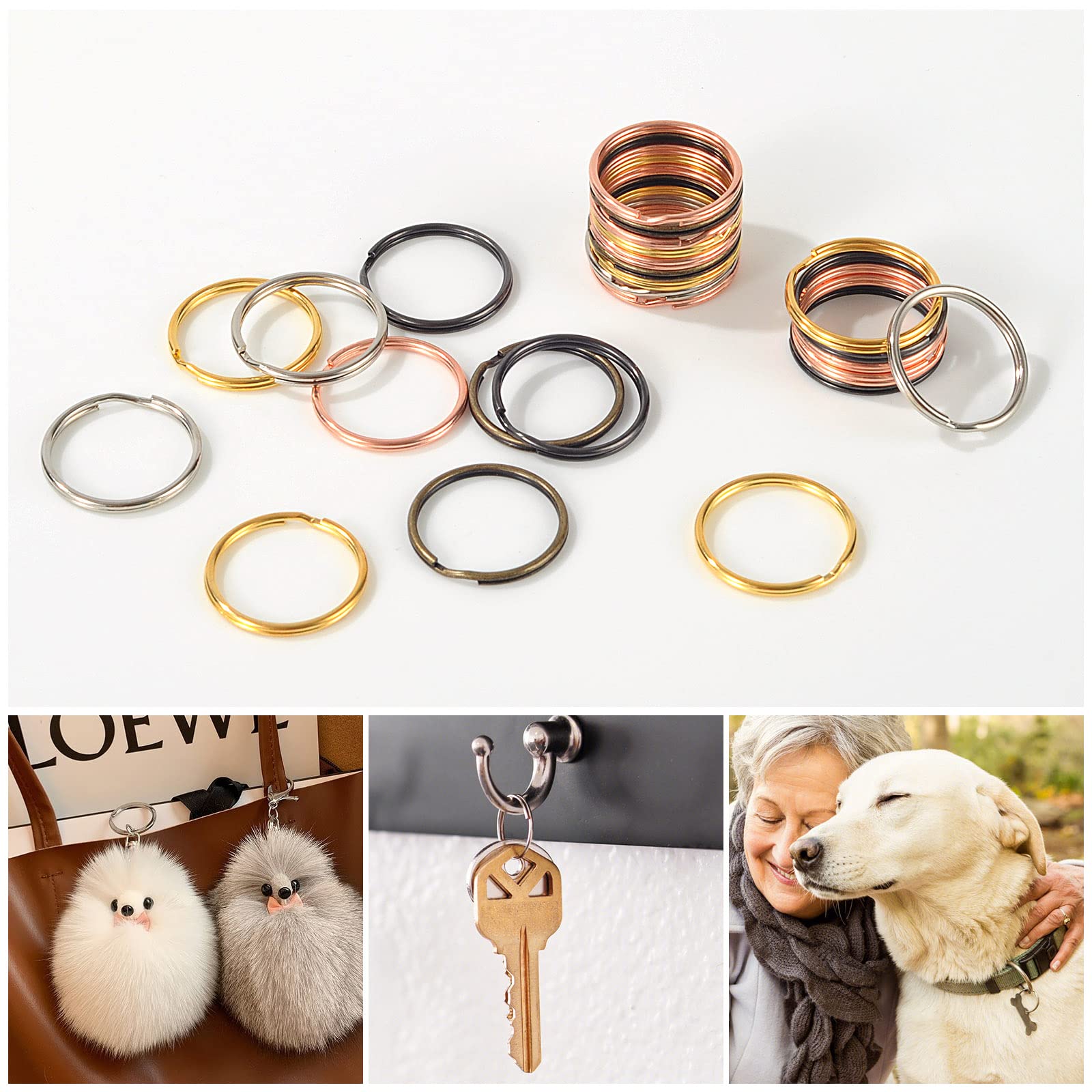 Snapklik.com : 200PCS Key Rings, Split Bulk Keyrings For Keychain And ...