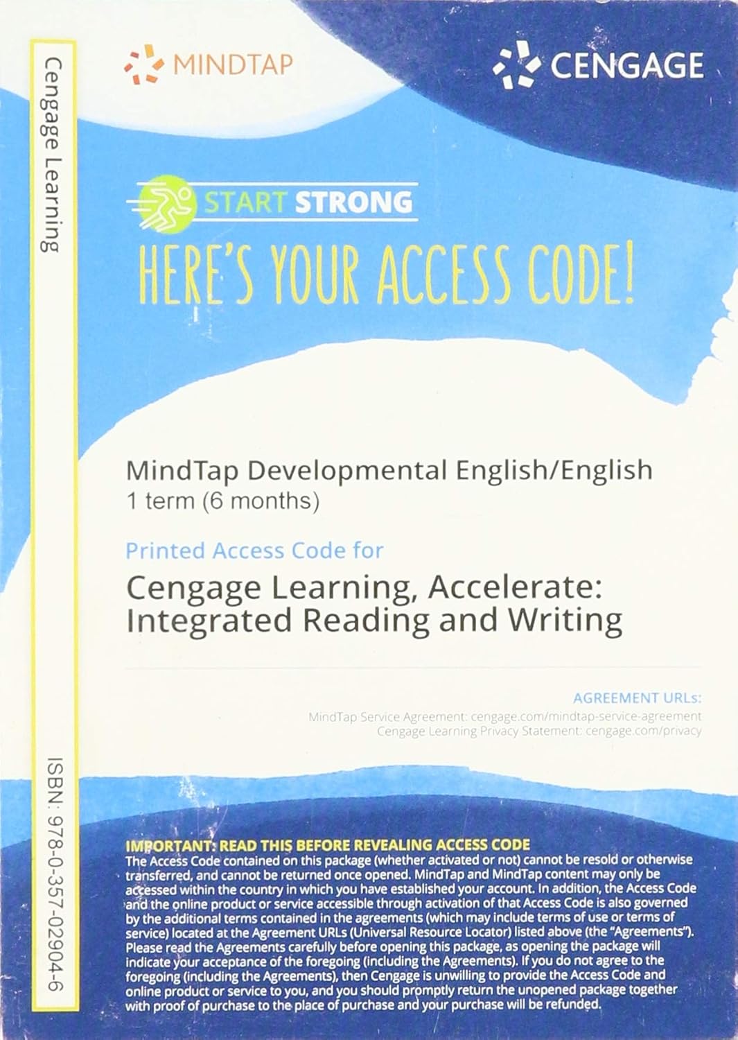 MindTap Accelerate: Integrated Reading and Writing, 1 term Printed ...
