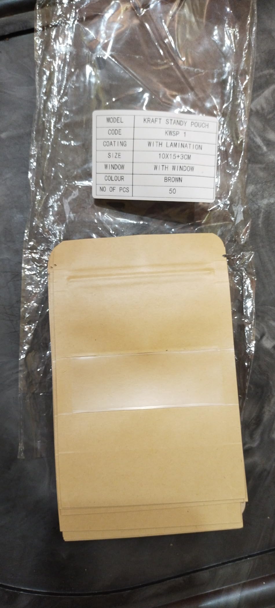 Esko Stand Up Ziplock Pouch - Reusable, Airtight Kraft Paper Storage ...