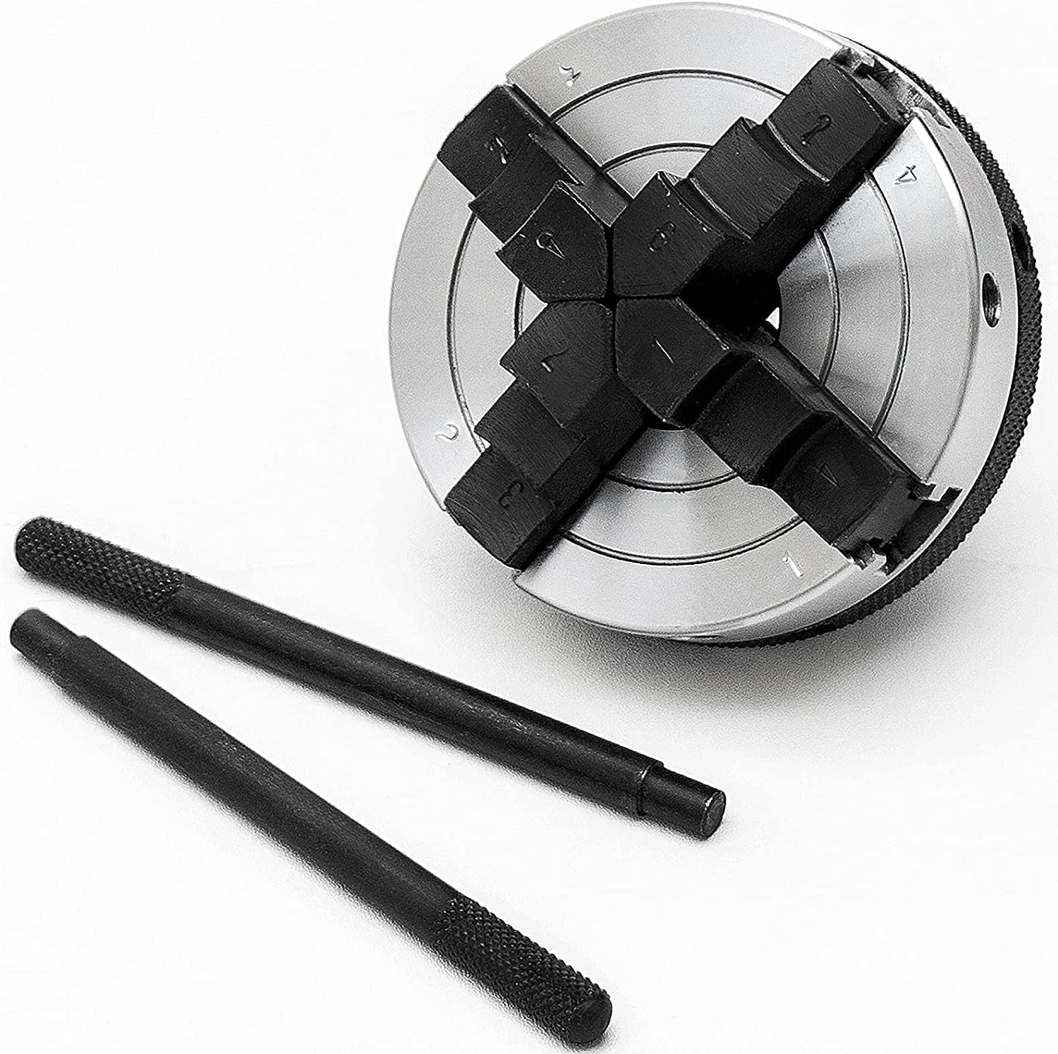 PNBO 3-Inch Lathe Chuck,Reversible 4-Jaw Mini Lathe Chuck,Self ...