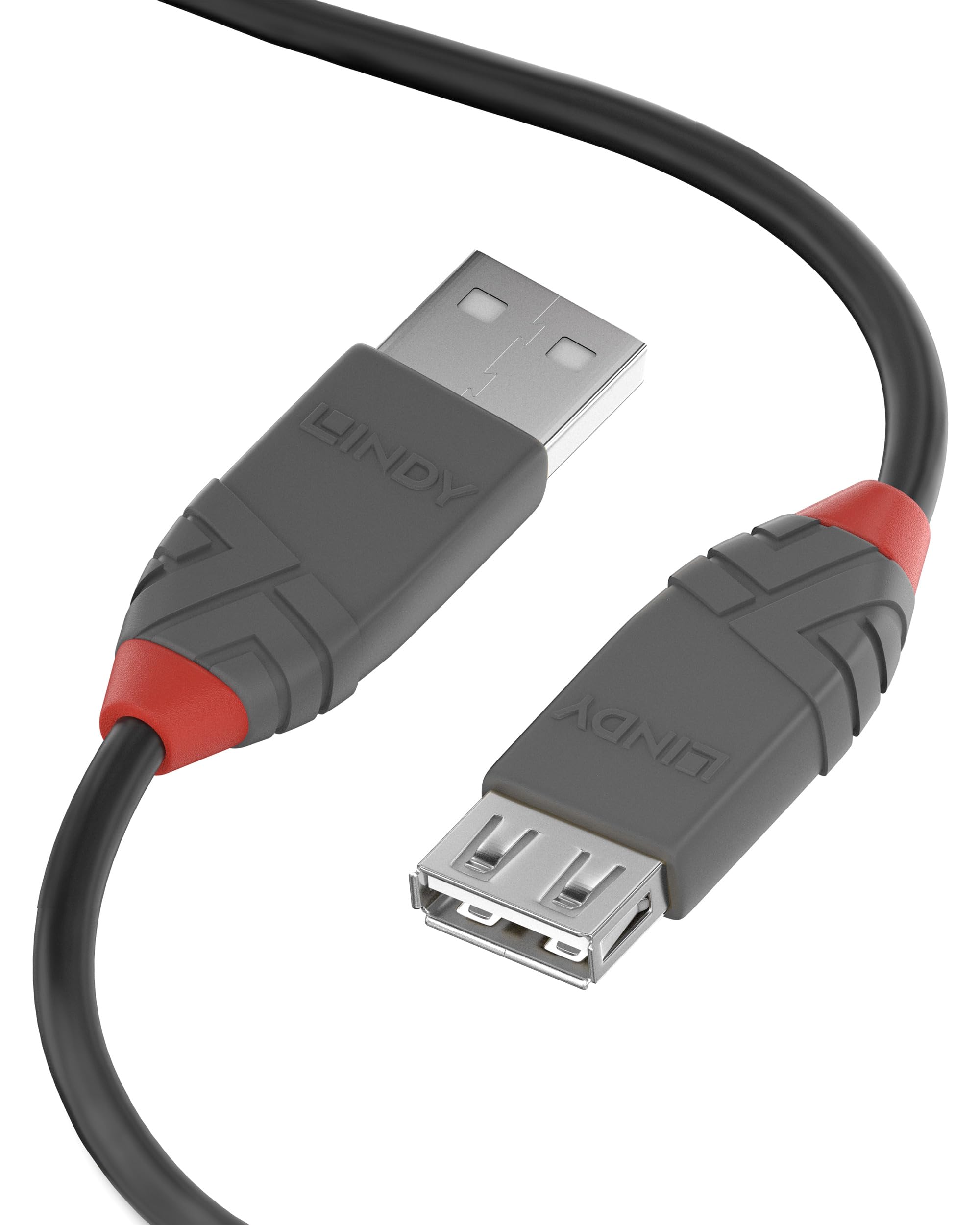 Lindy - Cavo Prolunga USB 2.0 Anthra Line 2 Metri, Connettore USB Tipo ...
