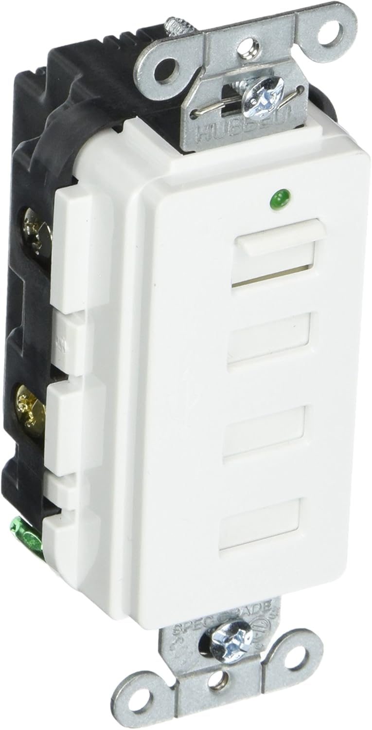 Hubbell Wiring Hubbell Style Line Decorator USB Carregador Tomada, 4 ...