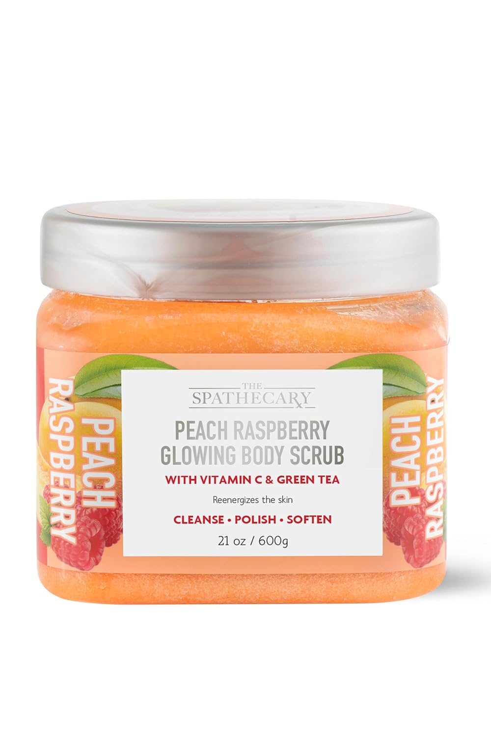 Amazon.com : The Spathecary Peach Raspberry Glowing Body Scrub, 21 oz ...