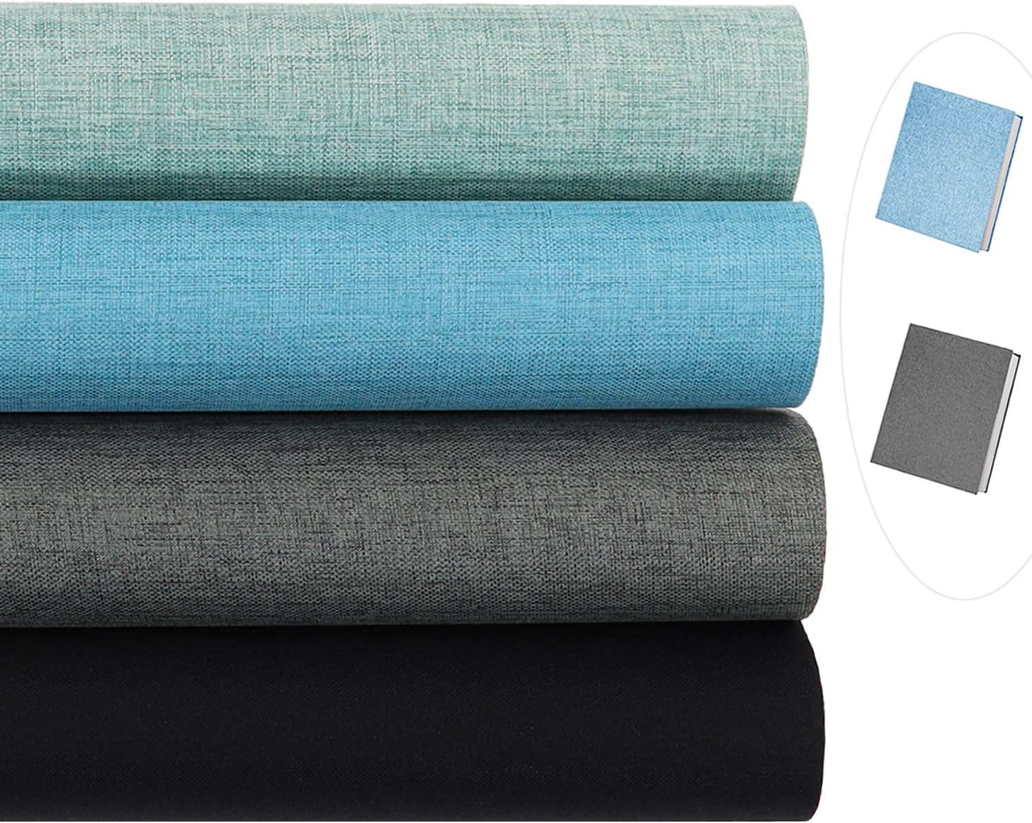 Amazon.com: 8pcs Book Cloth 14x10 Inch Fabric Surface Paper Backed 4 ...