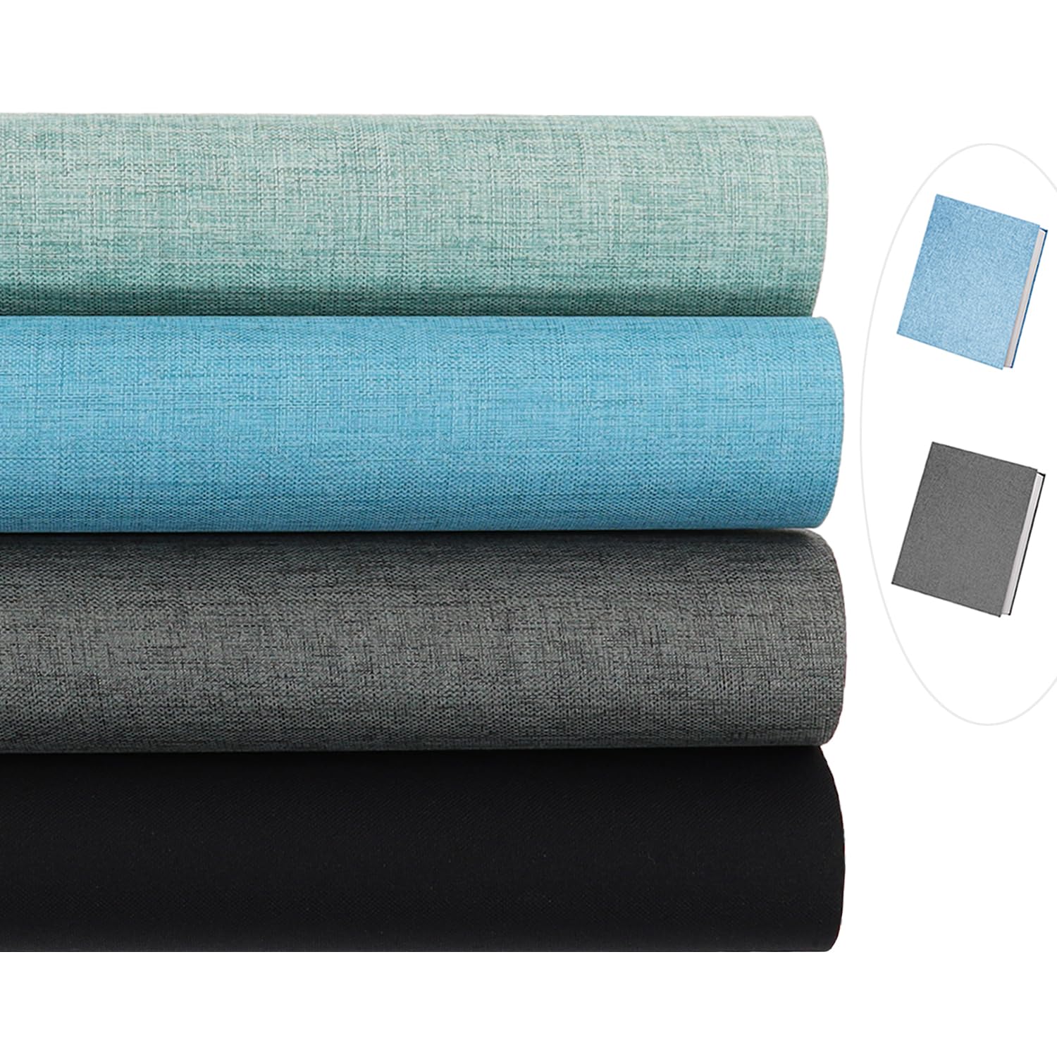 Amazon.com: 8pcs Book Cloth 14x10 Inch Fabric Surface Paper Backed 4 ...