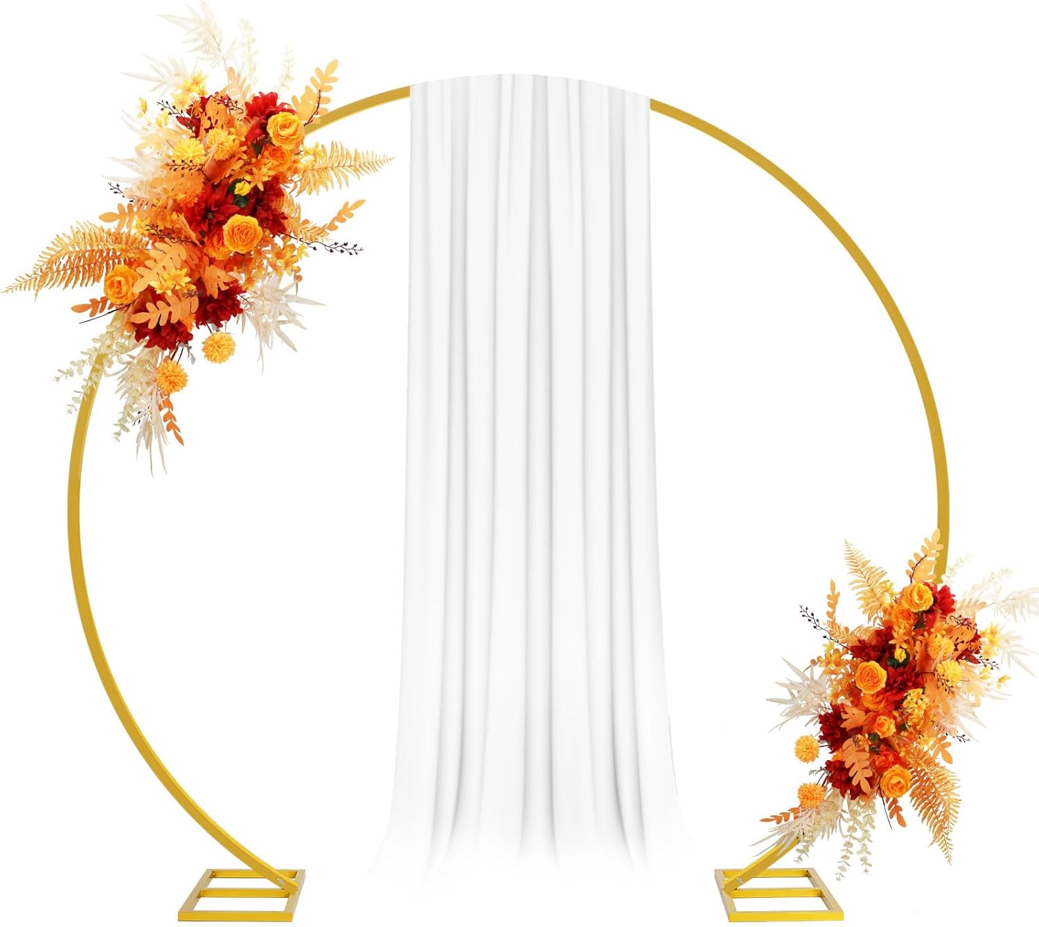Amazon.com: Balloon Arch Stand, 8FT Wedding Arch for Ceremony, Round ...