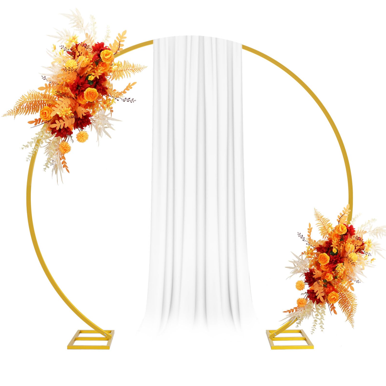 Amazon.com: Balloon Arch Stand, 8FT Wedding Arch for Ceremony, Round ...