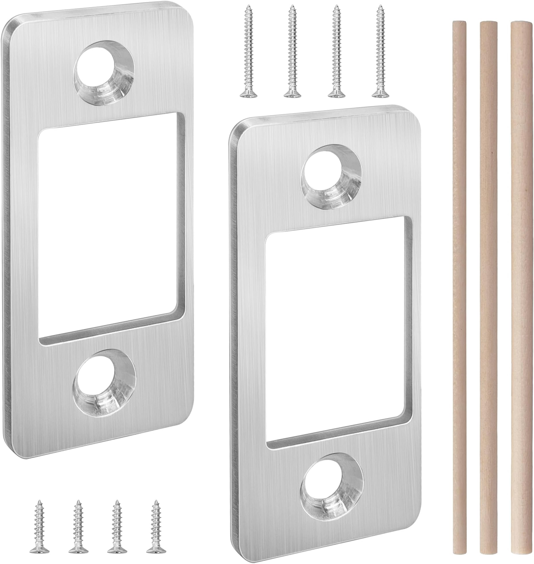DGBRSM 2pcs Deadbolt Strike Plate Door Backplate Stainless Steel Satin ...