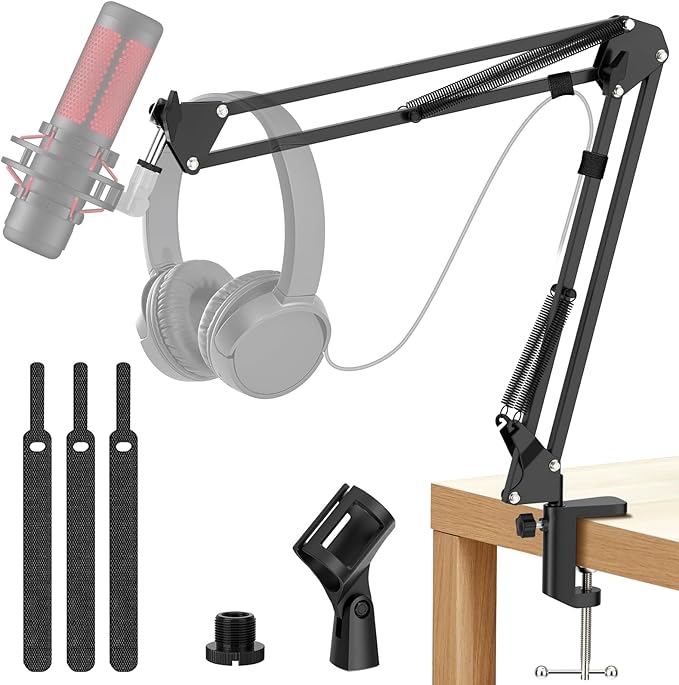 Amazon.com: K KASONIC Microphone Stand, Adjustable Microphone Desk ...