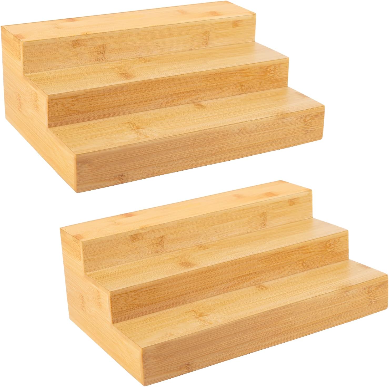 Amazon.com: MillTu Bamboo Spice Rack Organizer for Cabinet 3 Tier ...