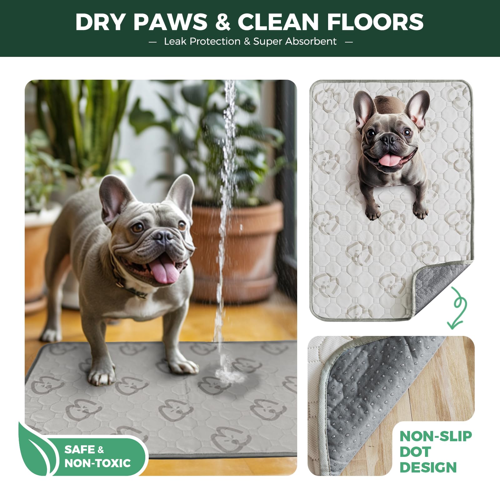 Snapklik.com : FXW Washable Pee Pads For Dogs, Puppy Pads