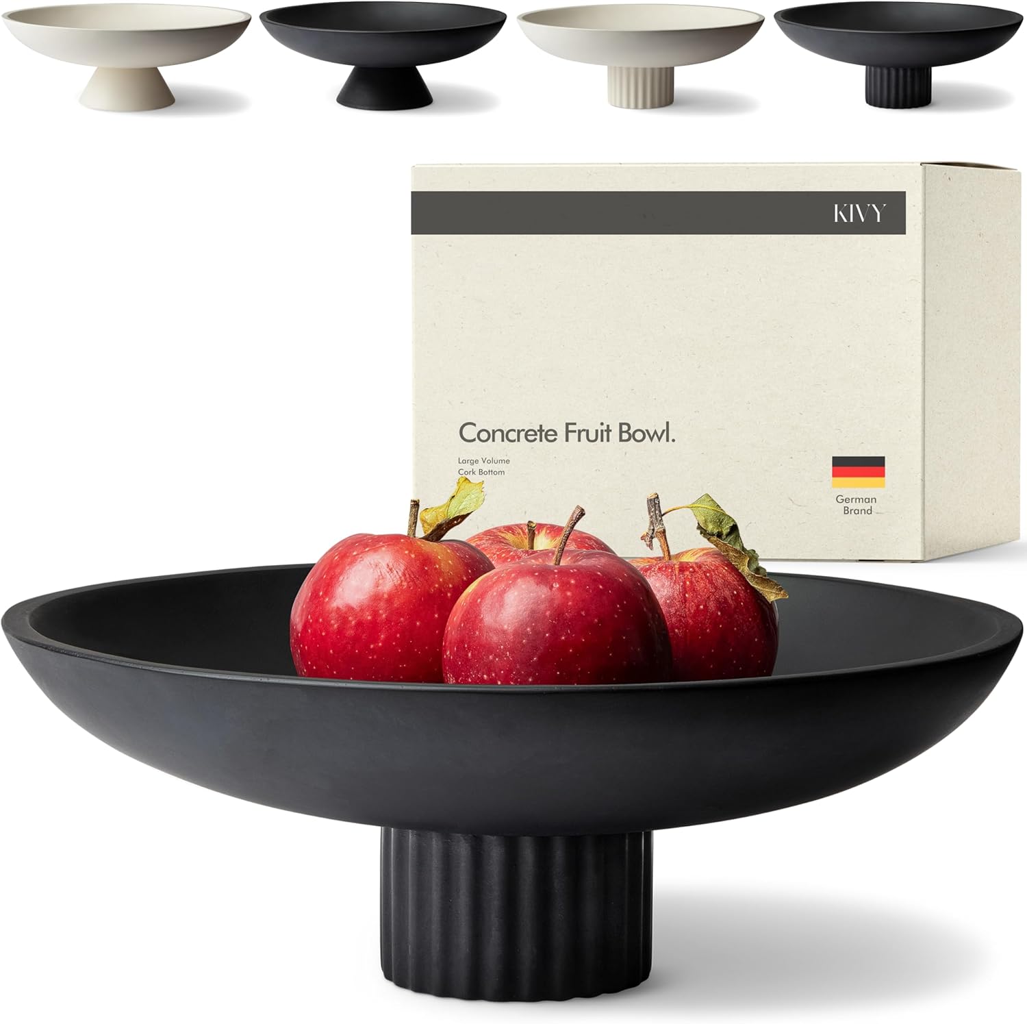 Amazon.com: KIVY Stripe Decorative Ribbed Bowl - Large Entryway Table ...