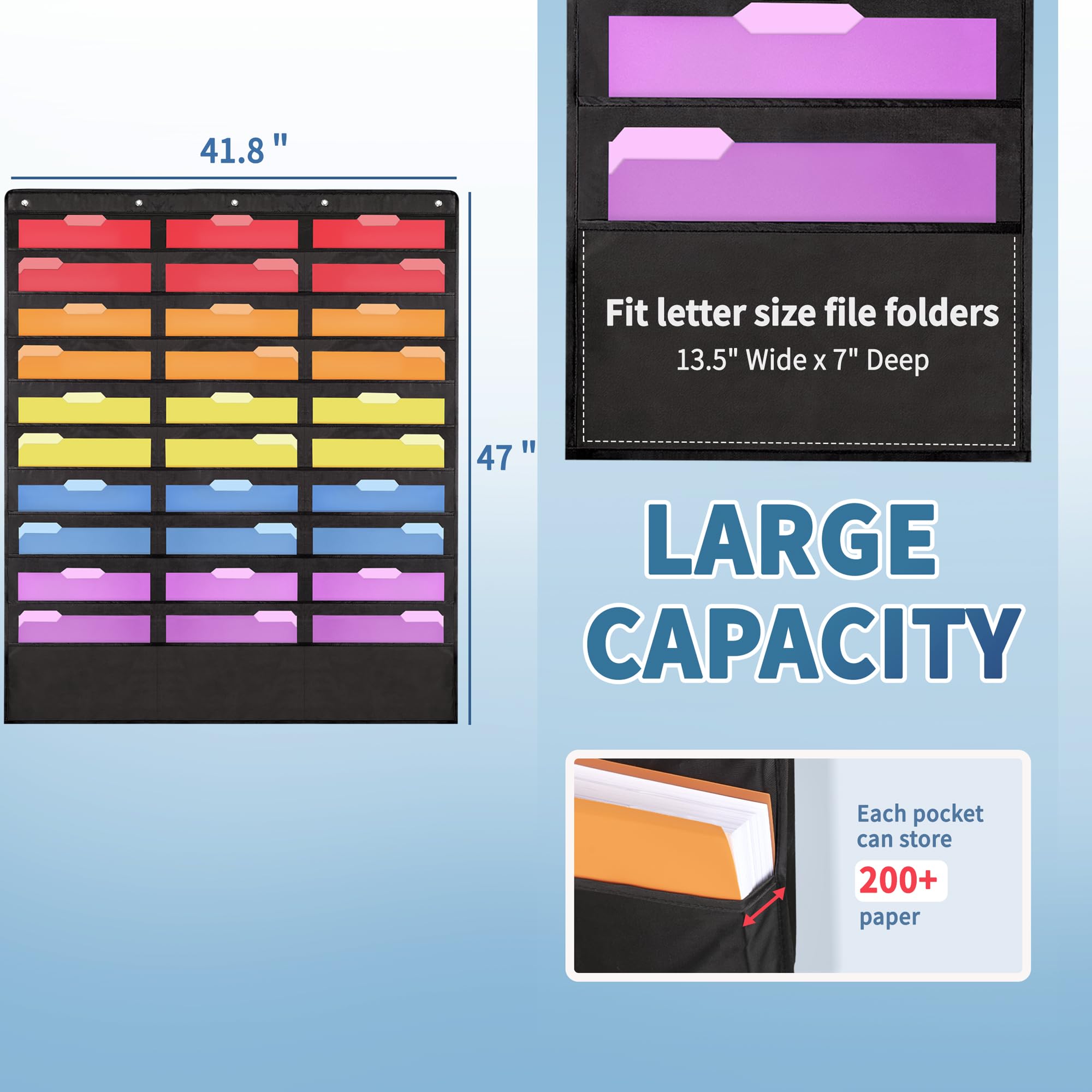 Snapklik.com : Annecy 30 Pockets Classroom Mailbox, Hanging Wall File ...