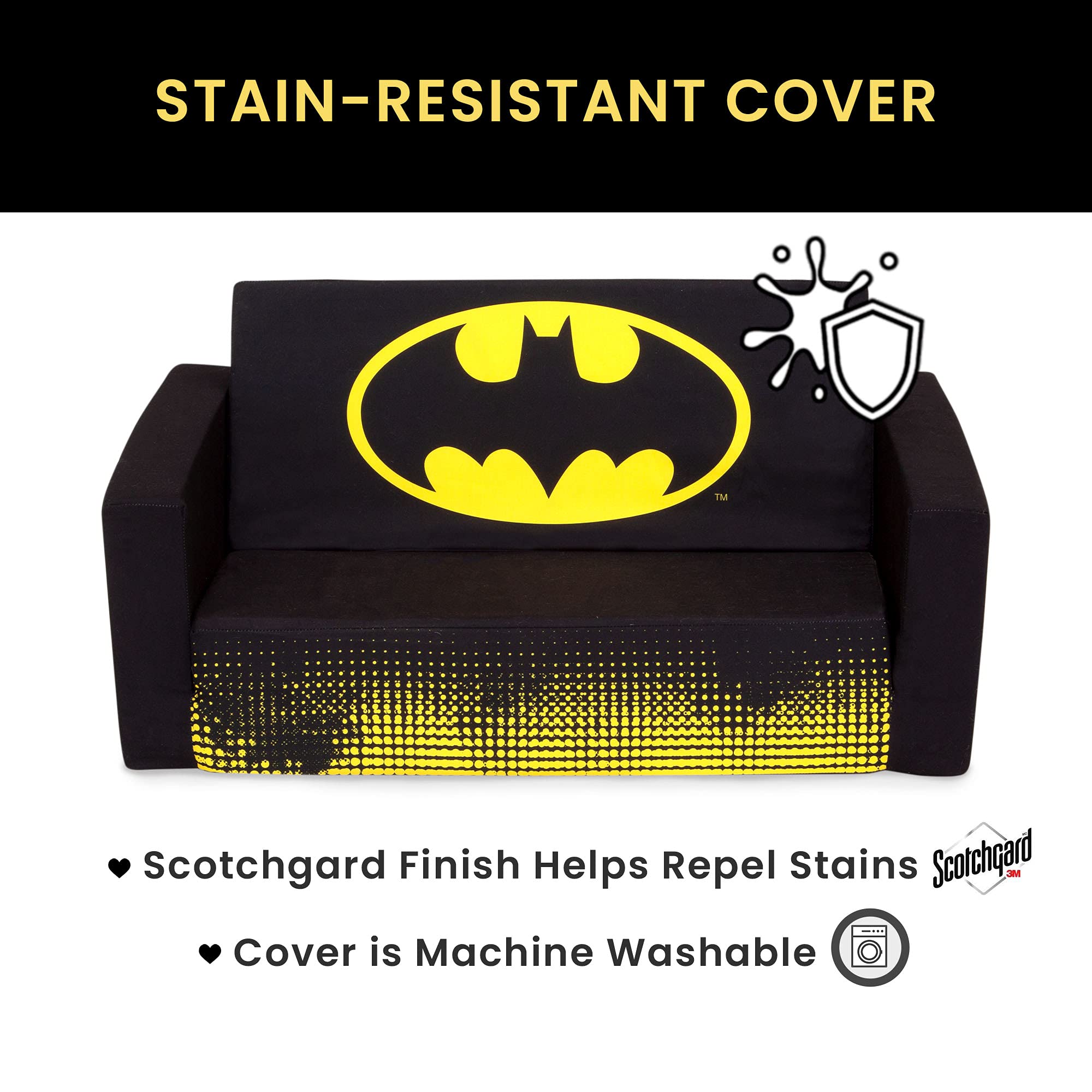 Batman Cozee Flip-Out Sofa - 2-in-1 Convertible Sofa t...B093XNC2T7 ...