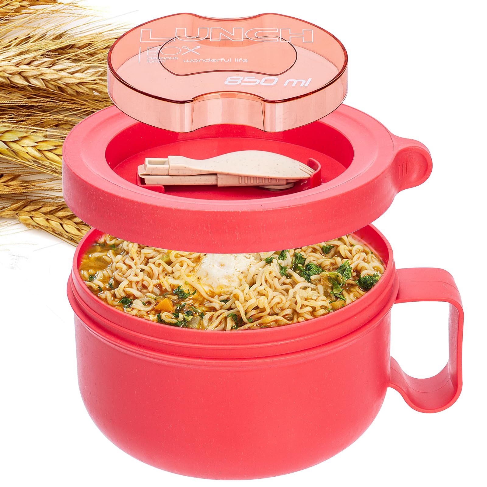 Amazon.com | Unbreakable Microwave Soup Mugs with Lids and Handles ...