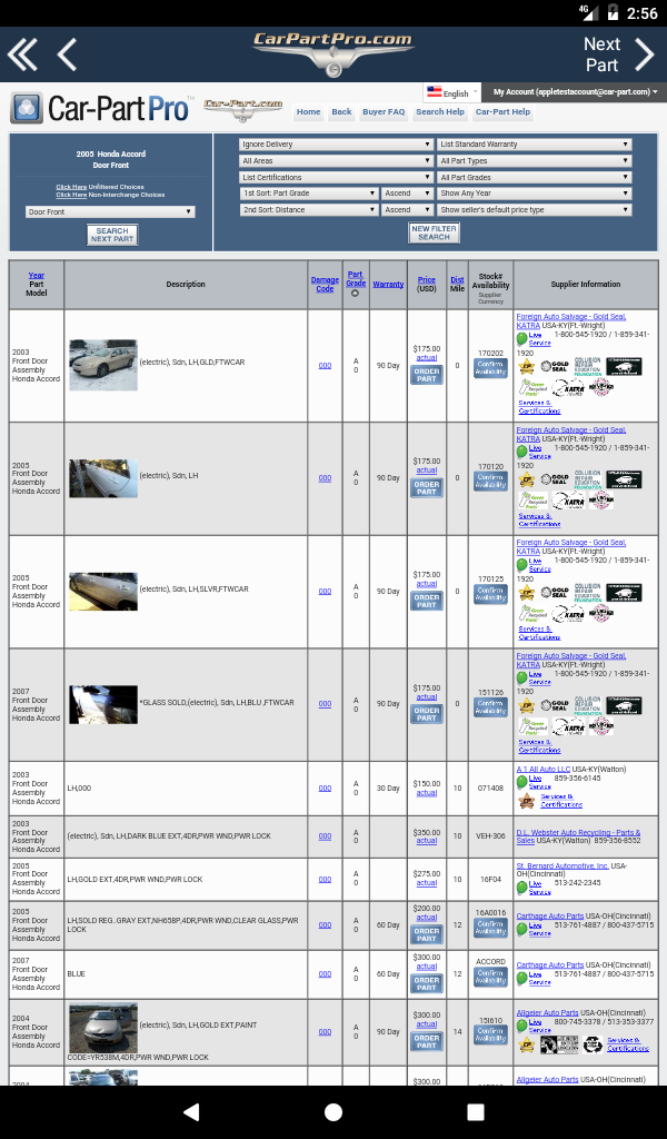 Car-Part Pro - App on Amazon Appstore
