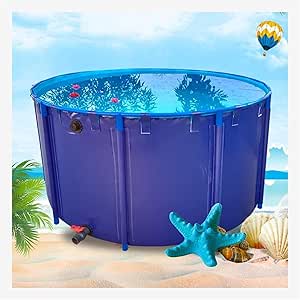 STRMAX Aquarium Pool Pond With Drain Valve, Portable Water Storage Tank ...