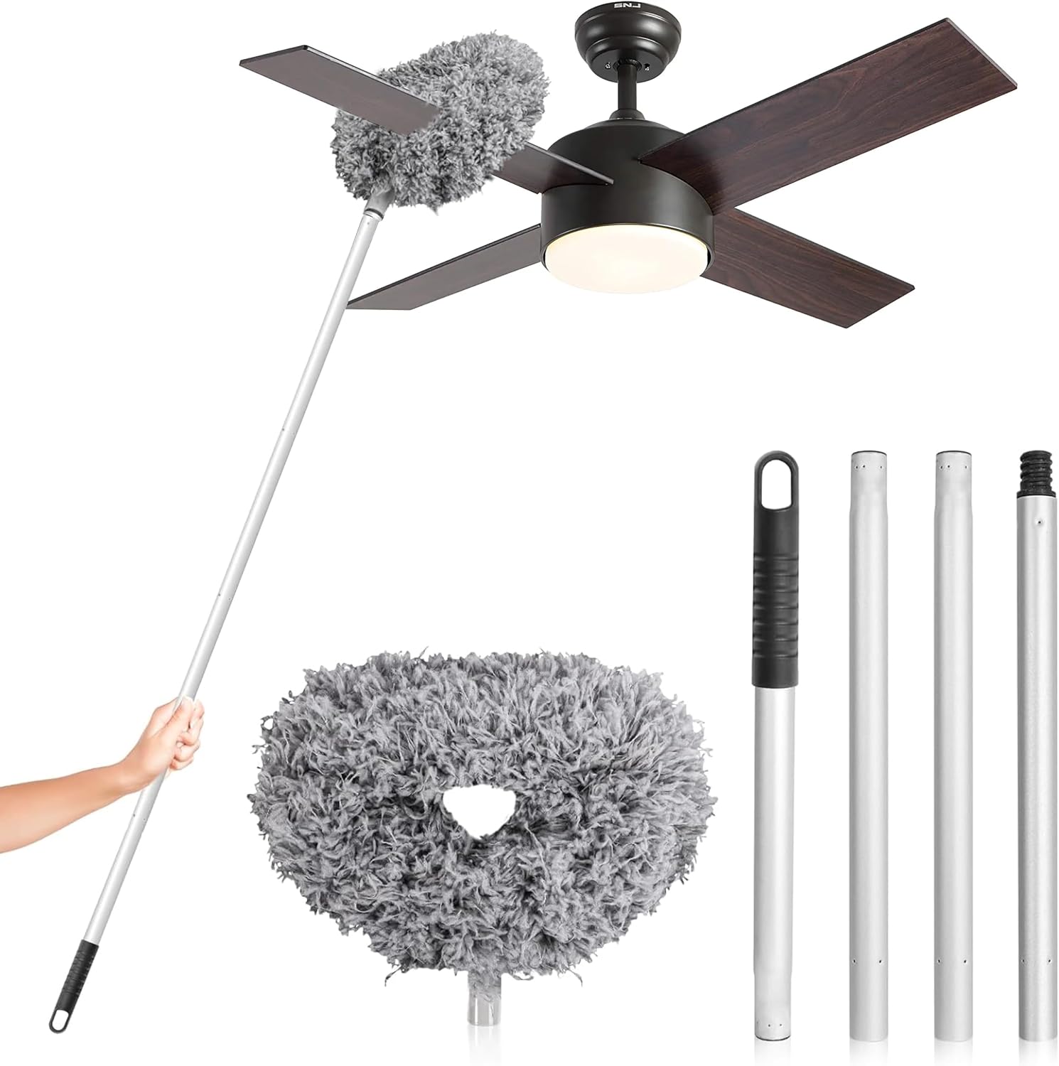 Amazon.com: DRQ Ceiling Fan Cleaner Duster, Reusable Microfiber Duster ...