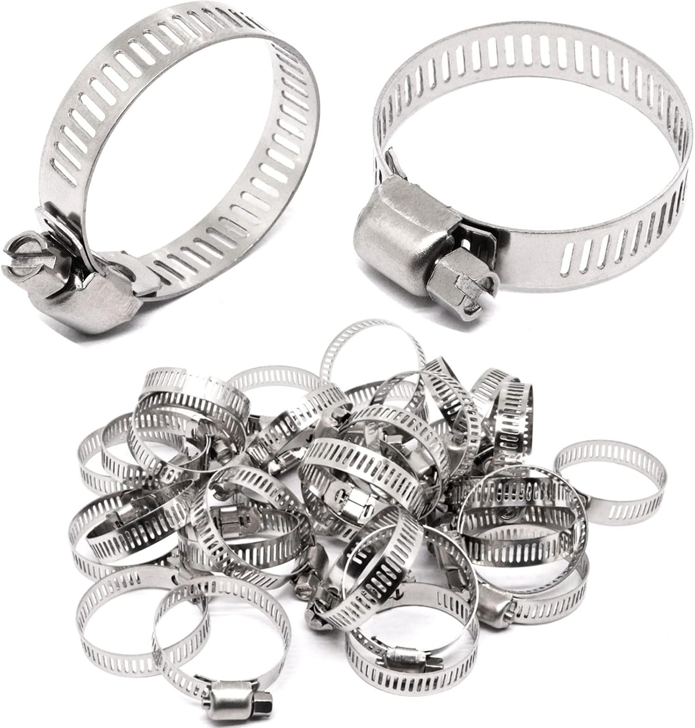Amazon.com: YuGtcen Hose Clamp, 32pcs Hose Clamps Stainless Steel 304 ...