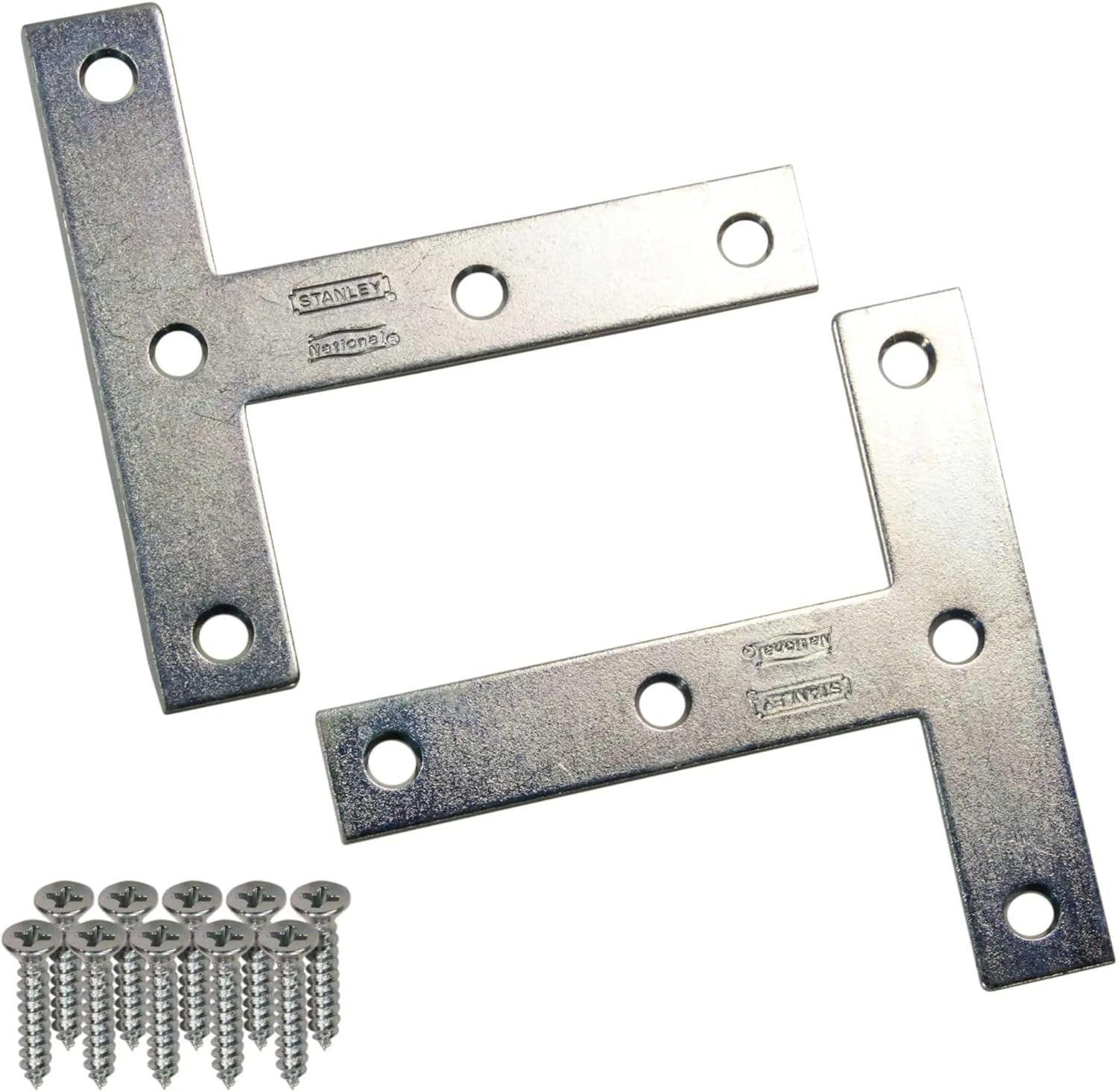 Stanley National N226-662 Zinc Plated 4" x 4" T Plates (2 Pack) - Blank ...