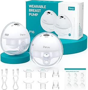 Amazon.com : Paruu Hands Free Breast Pump P16, Wearable Breast Pump Electirc Portable with 4 ...