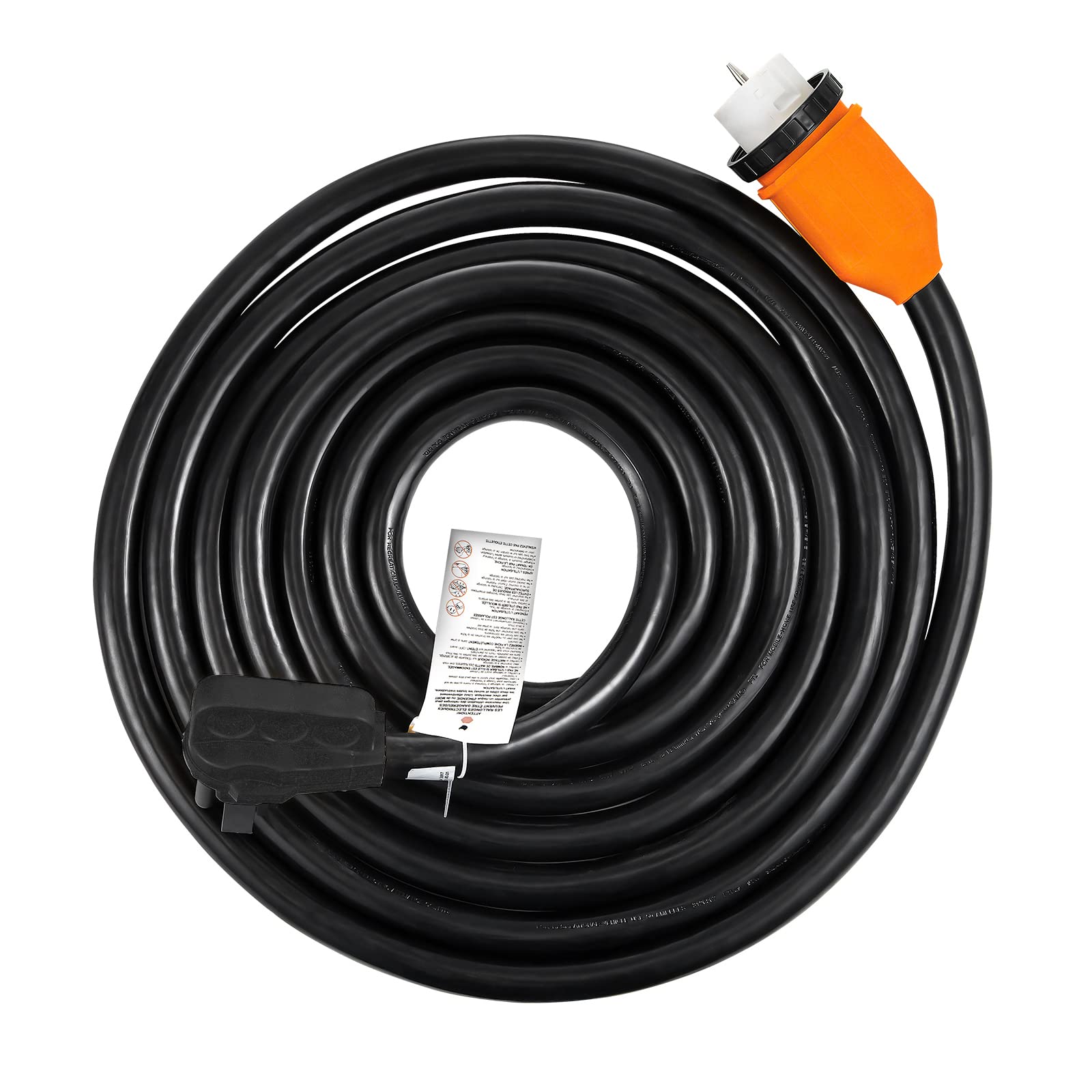 Generator Cord, 30' Generator Power Cord w/Plug in & Out Pin of Inlet ...