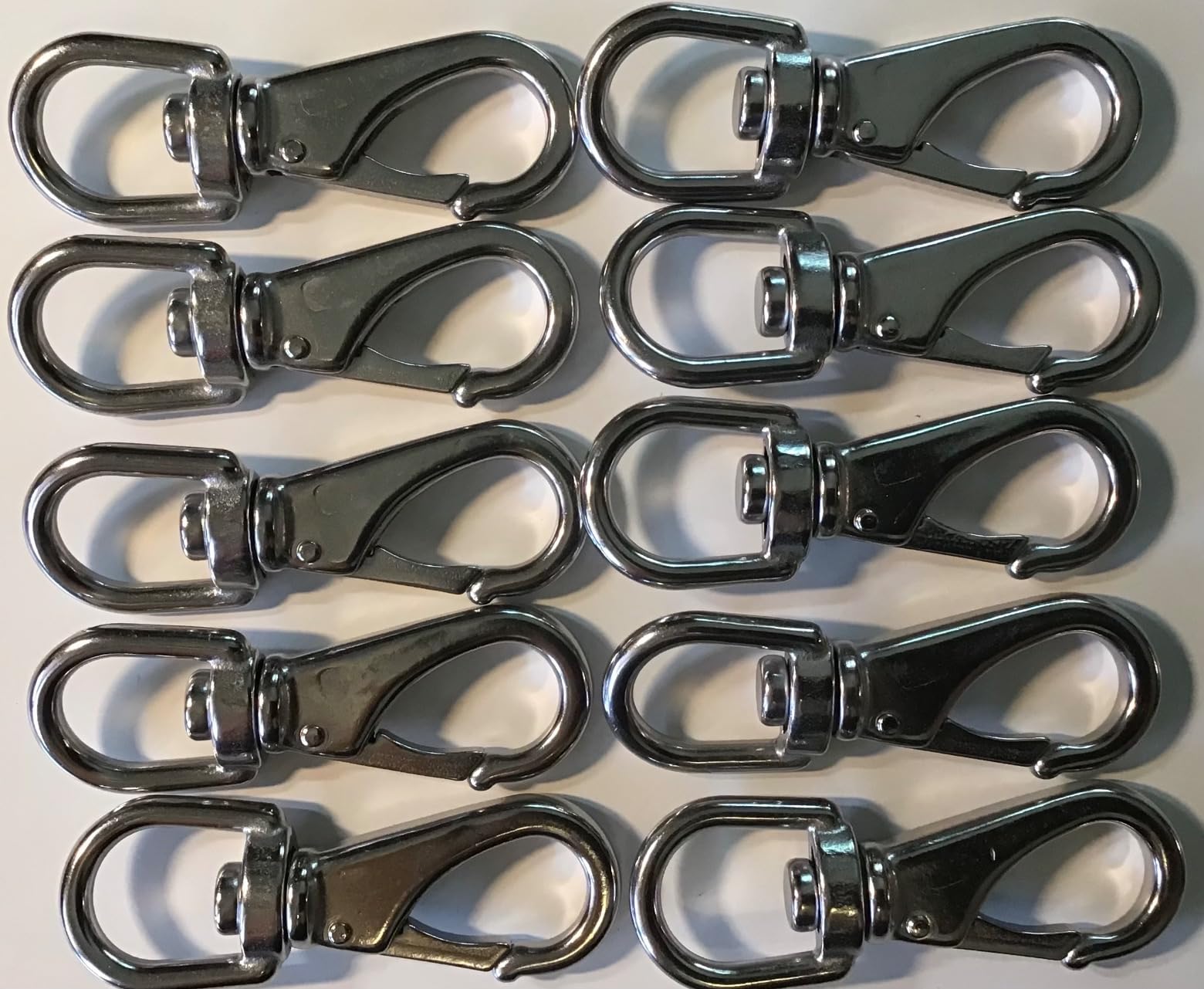 Supkiir Swivel Eye Snap Hooks, 10 Pack Swivel Spring Snaps Stainless ...