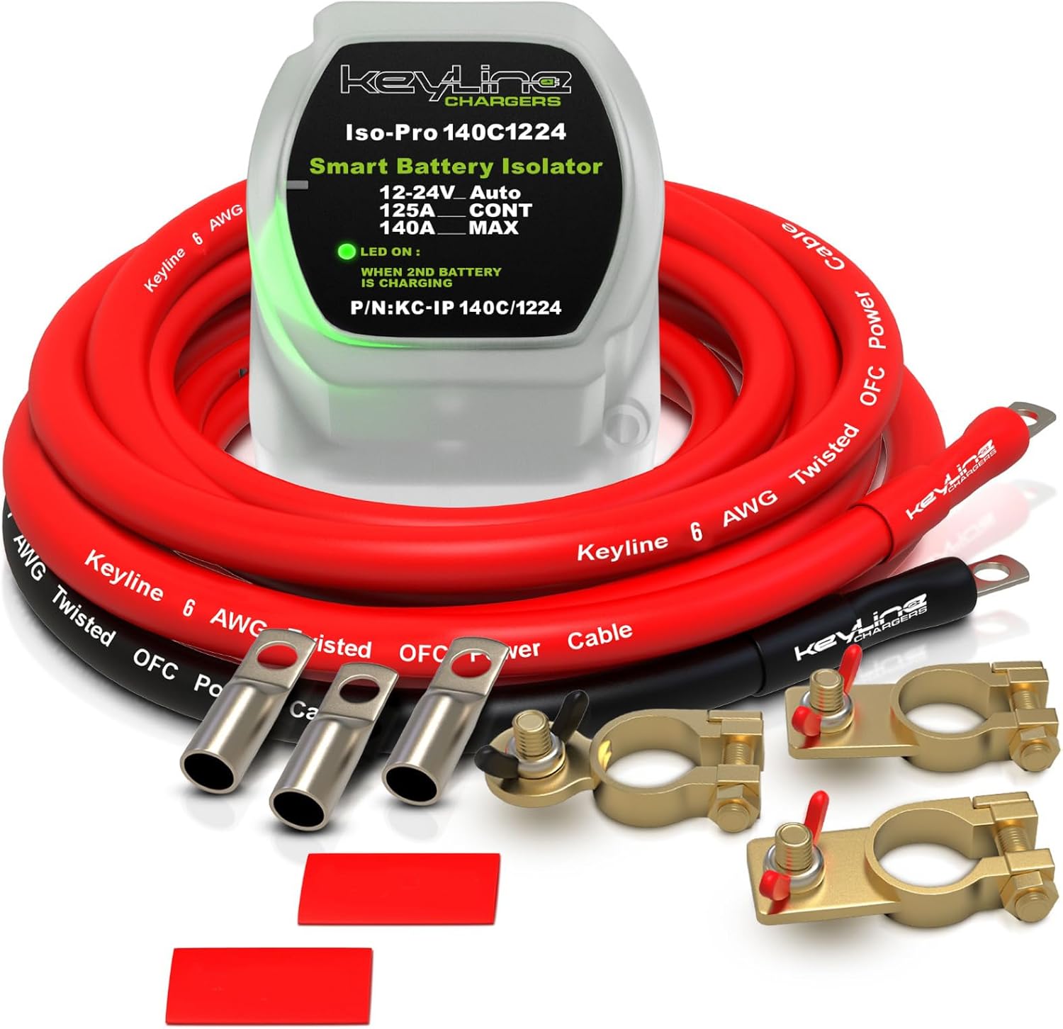 Amazon.com: Dual Battery Isolator Kit 140Amp, Boat Battery Isolator ...