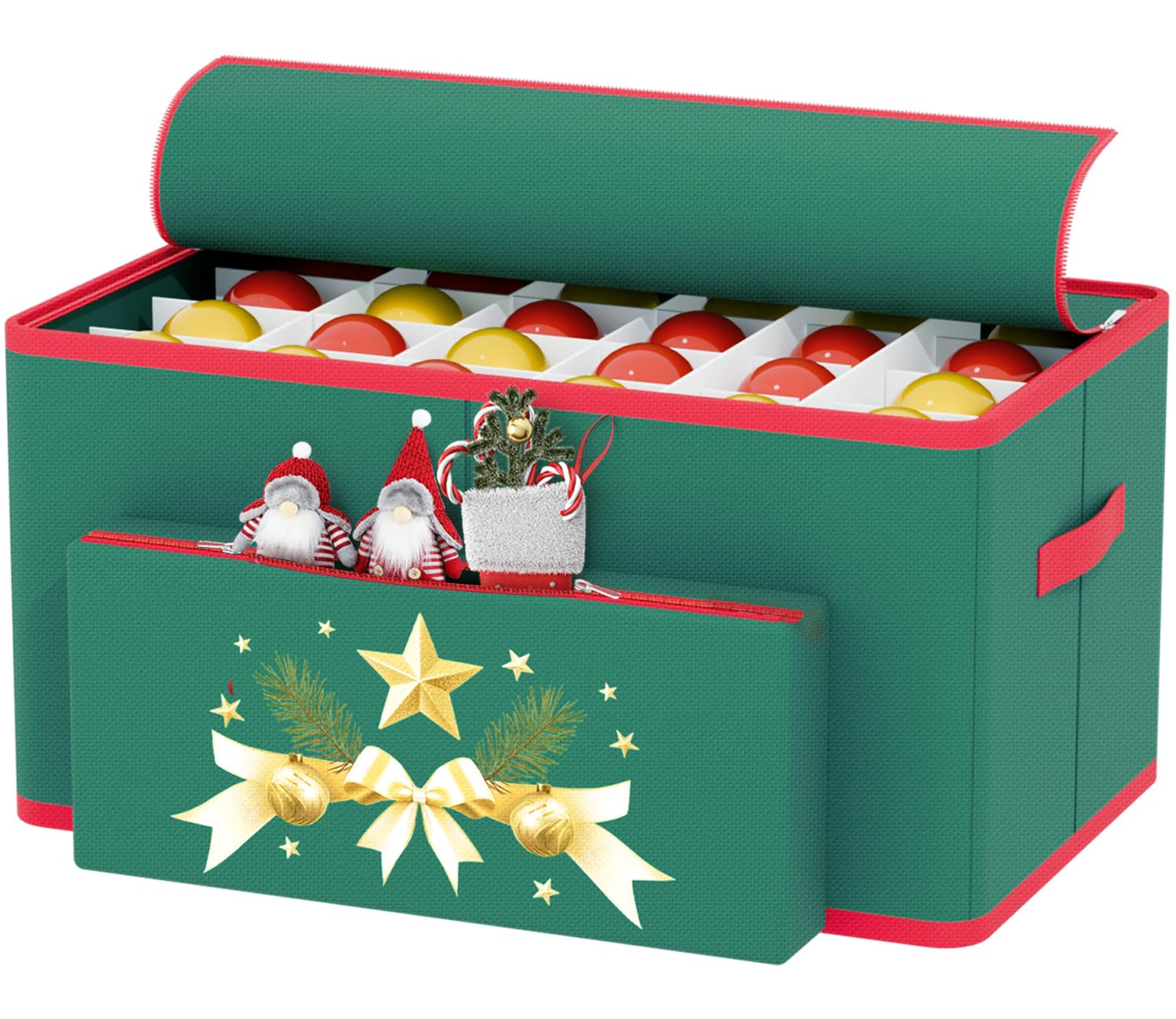 Amazon.com: WUPIOS Christmas Ornament Storage Box with 72 Compartments ...