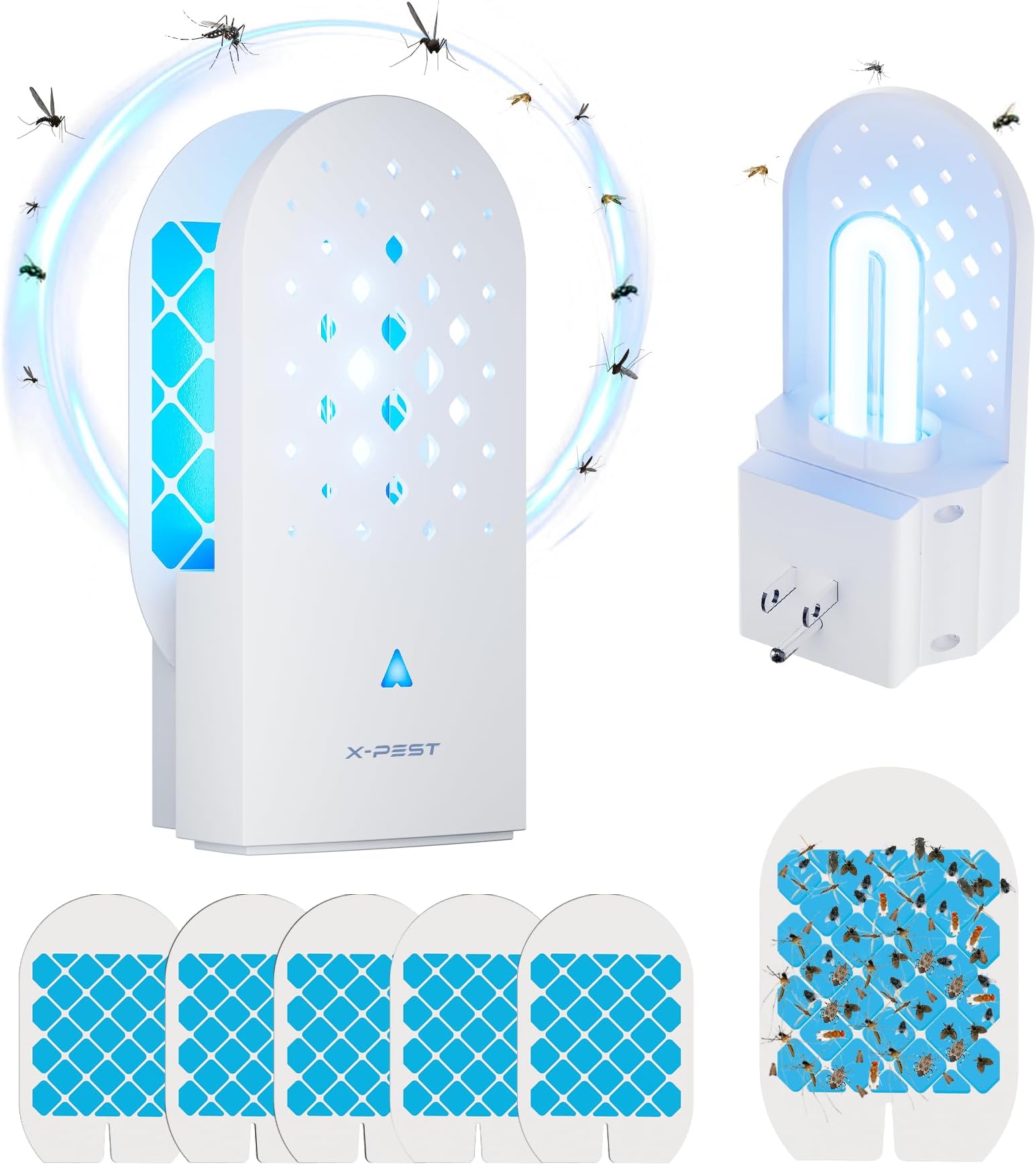 Amazon.com : X-PEST Fly Trap Indoor, Gnat Traps with Light Tube, Plug ...