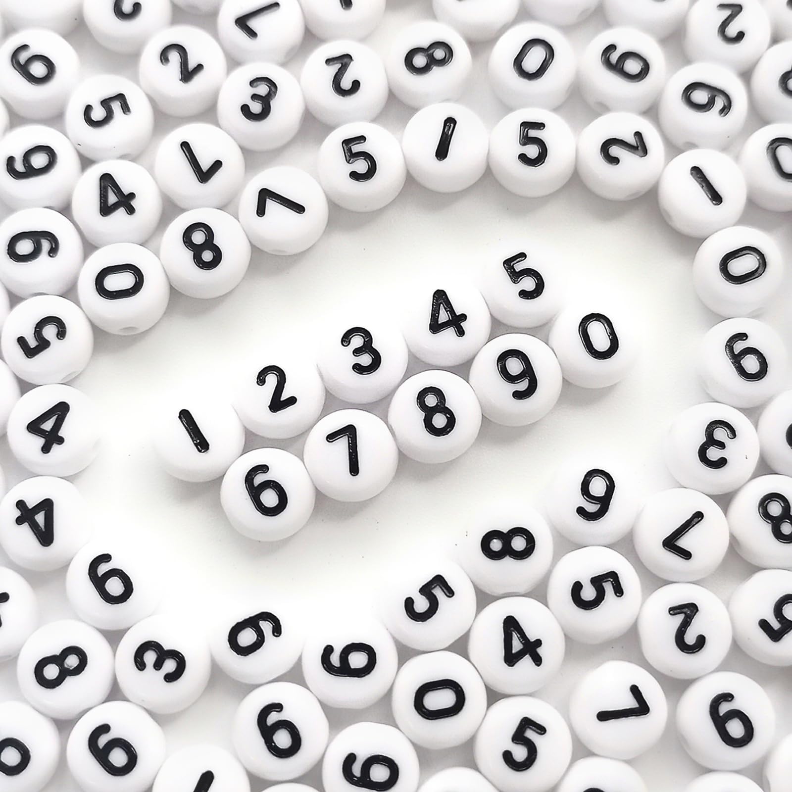 Amazon.com: TOAOB 500 Pieces 4x7mm White Round Acrylic Alphabet Letter ...