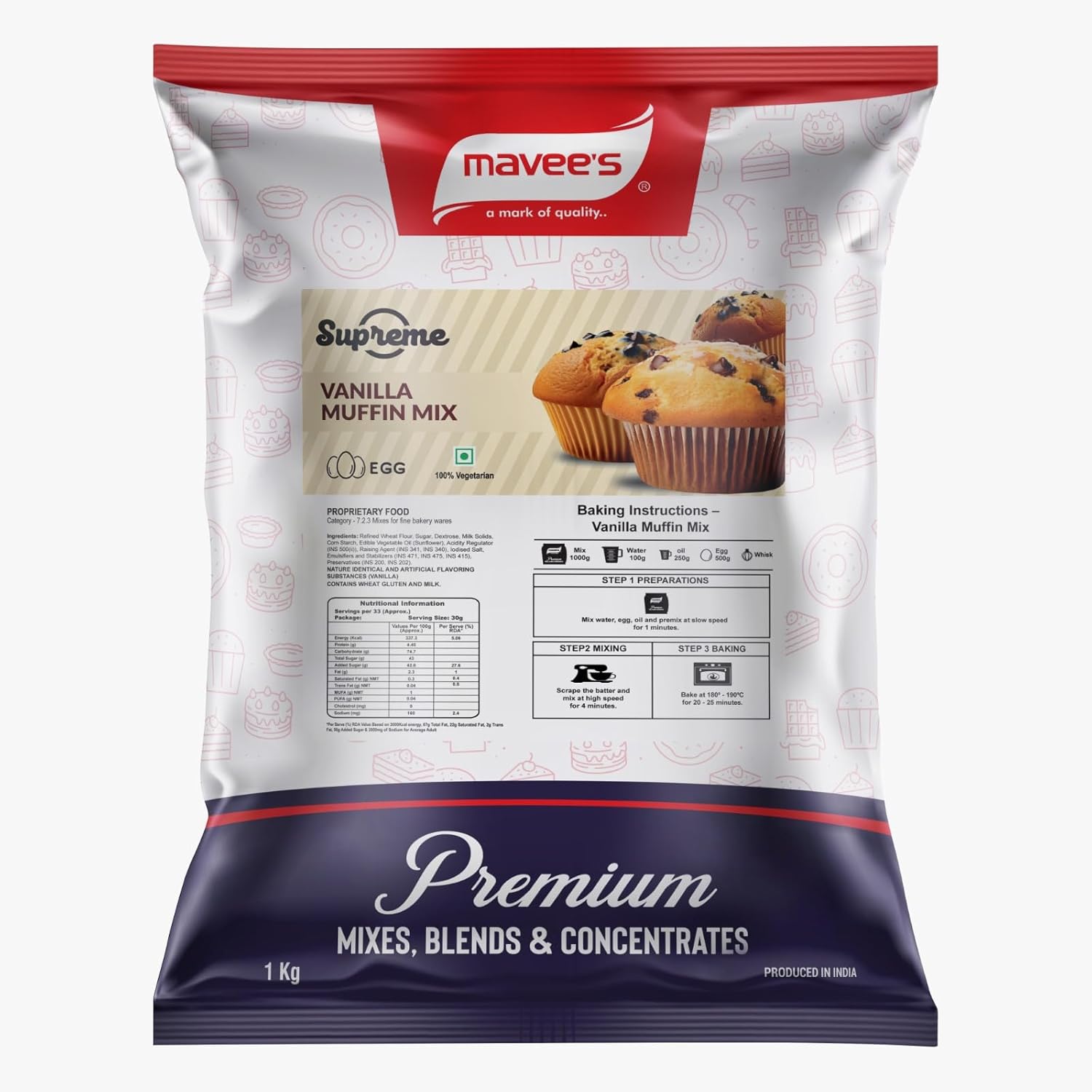 Supreme - Vanilla Muffin Mix Egg | Premium Baking solutions | Instant ...