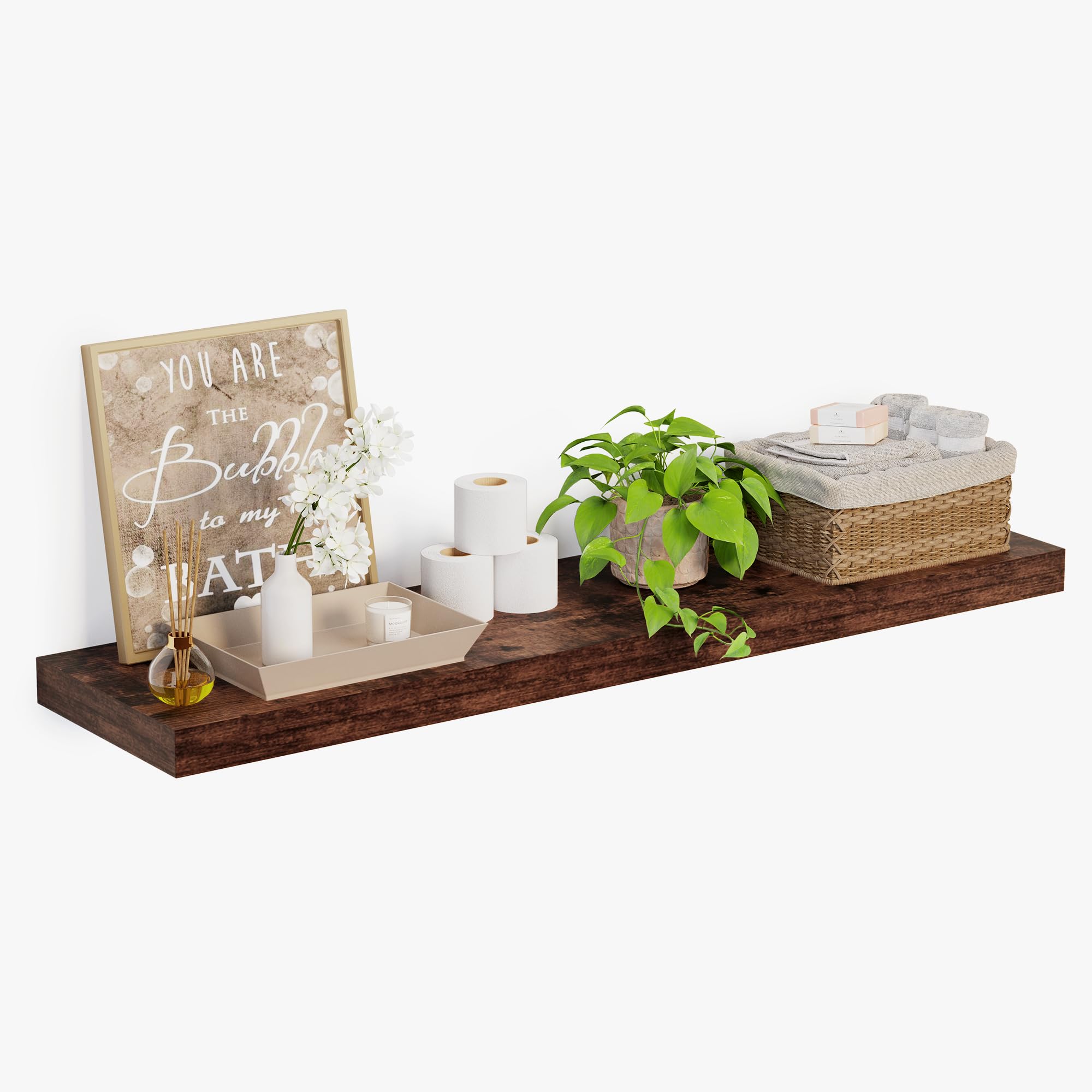 Amazon.com: Heimlove 12 Inch Deep Floating Shelves, 55 x 12 inches Long ...