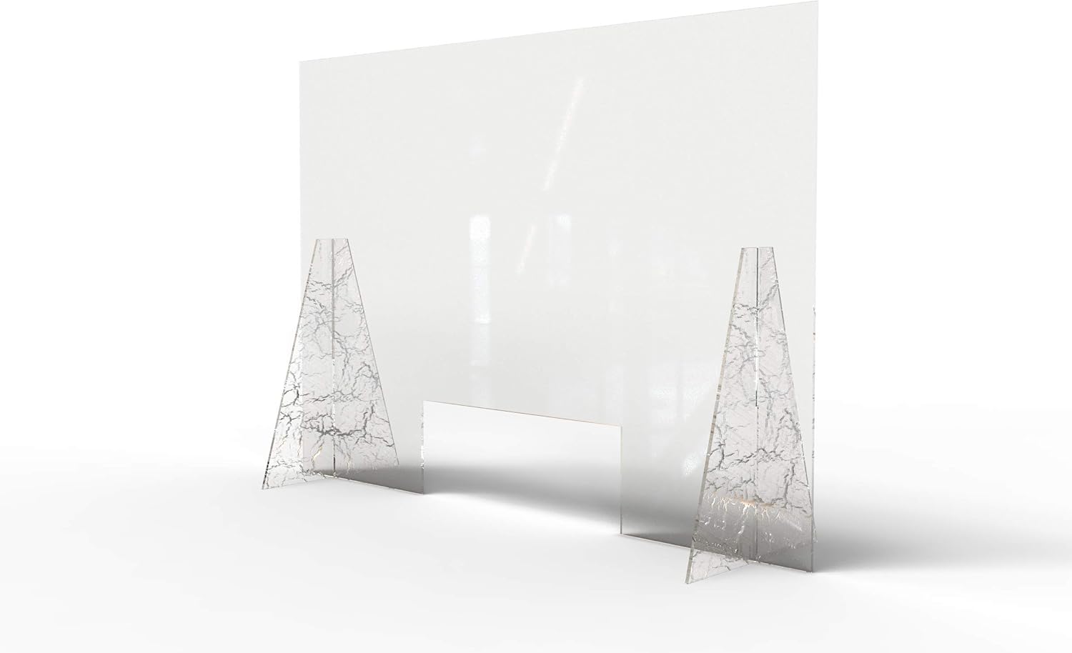 Transparent plexiglass protective screen 70 x 100 cm with frost-effect ...