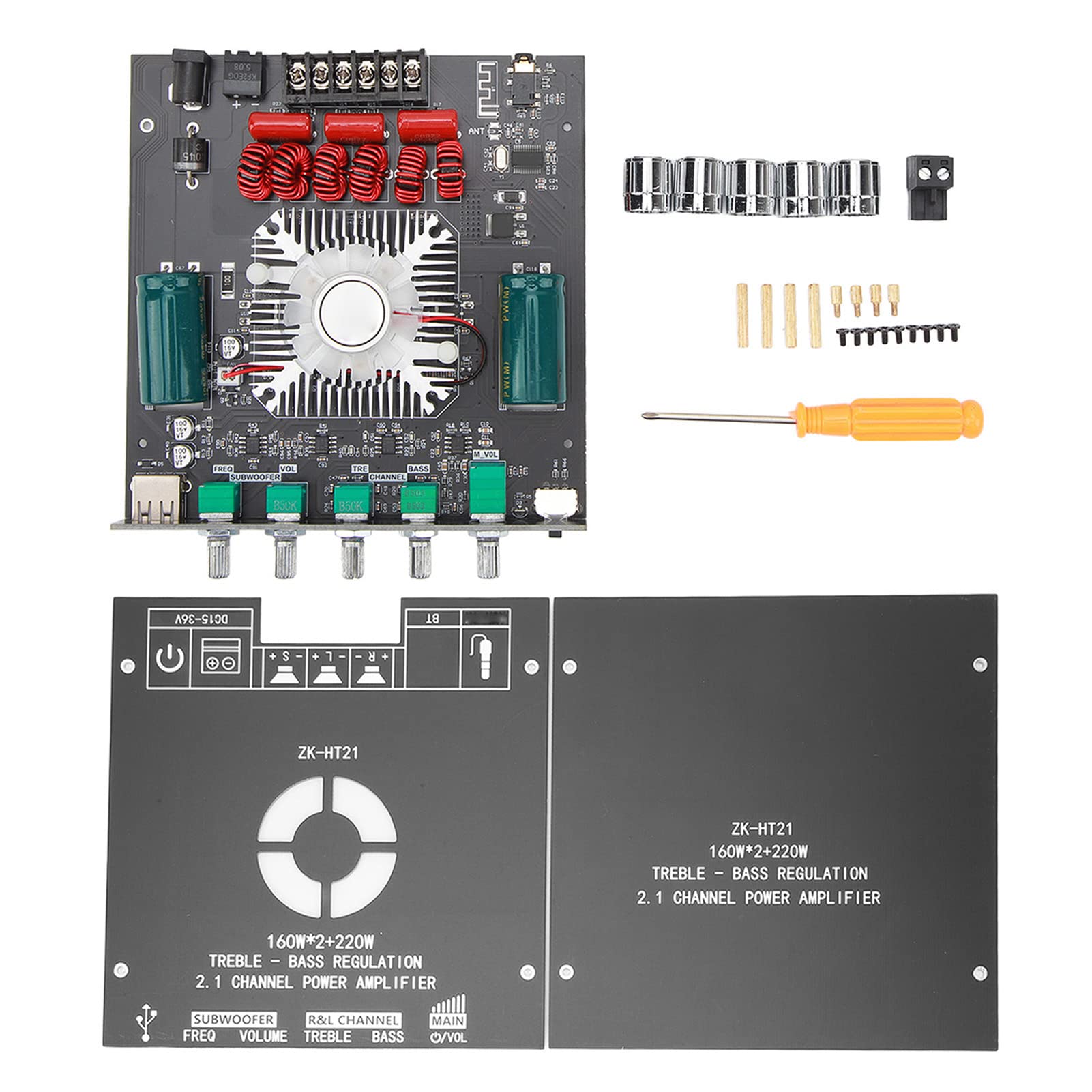 Amazon.com: HT21 Bluetooth Power Amplifier Board, Subwoofer 2.1 Channel ...