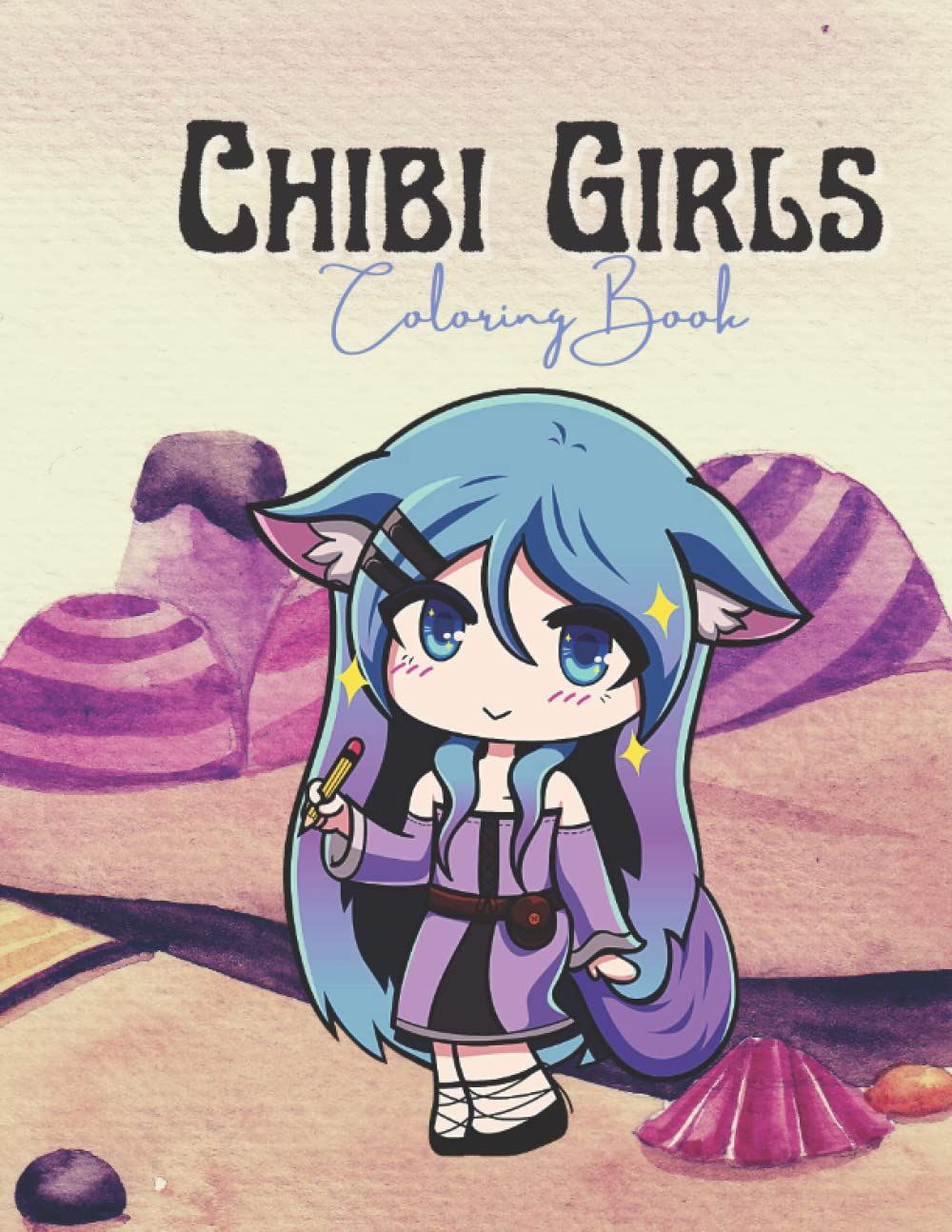 Buy Chibi Girls Coloring Book: Cute Girls Anime Characters Coloring ...